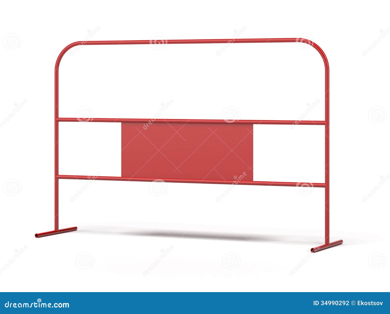 Red steel barrier stock illustration. Illustration of industrial - 34990292