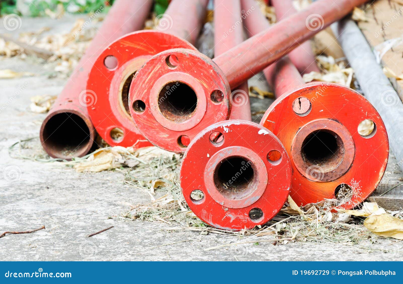 Red steel pipes stock image. Image of hard, power, metal - 19692729