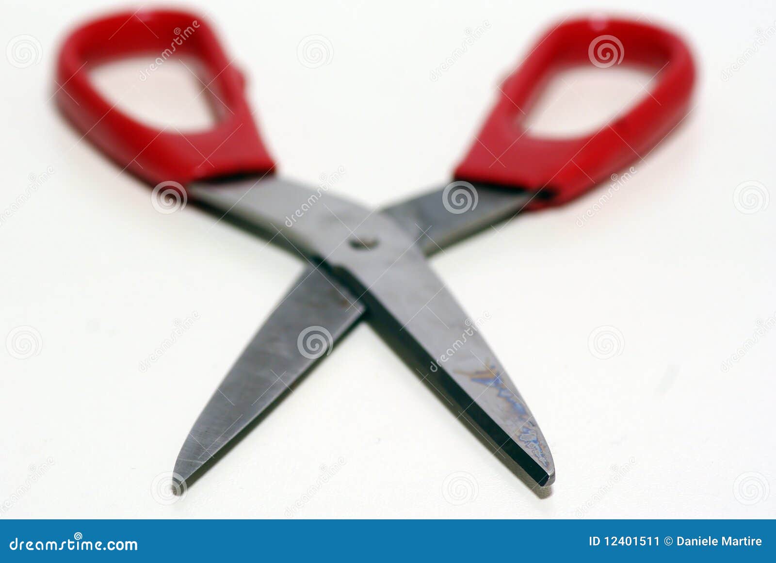 Red steel scissors stock image. Image of home, mirror - 12401511