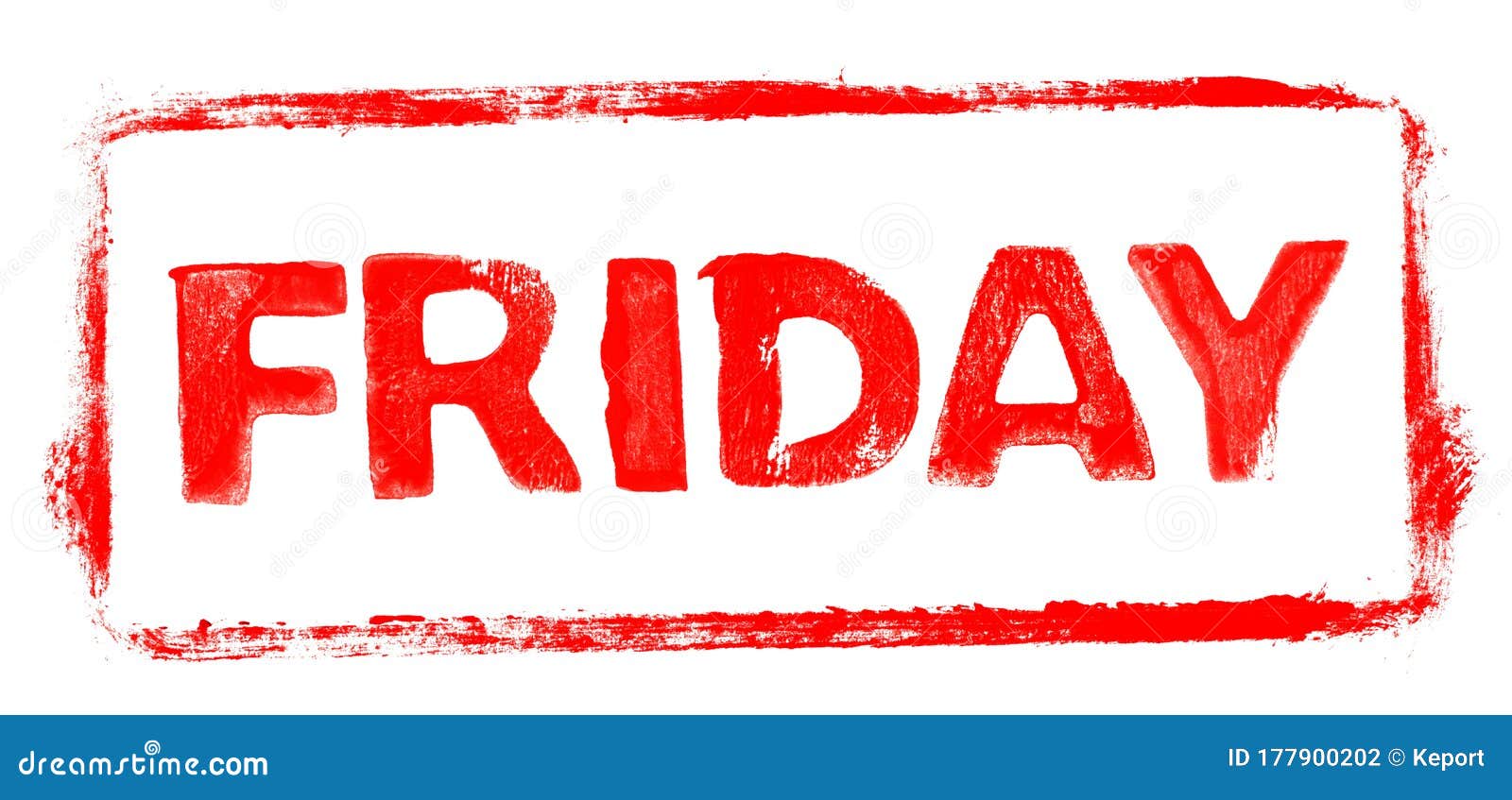 Red Stencil Frame: Friday Banner Stock Illustration - Illustration of ...