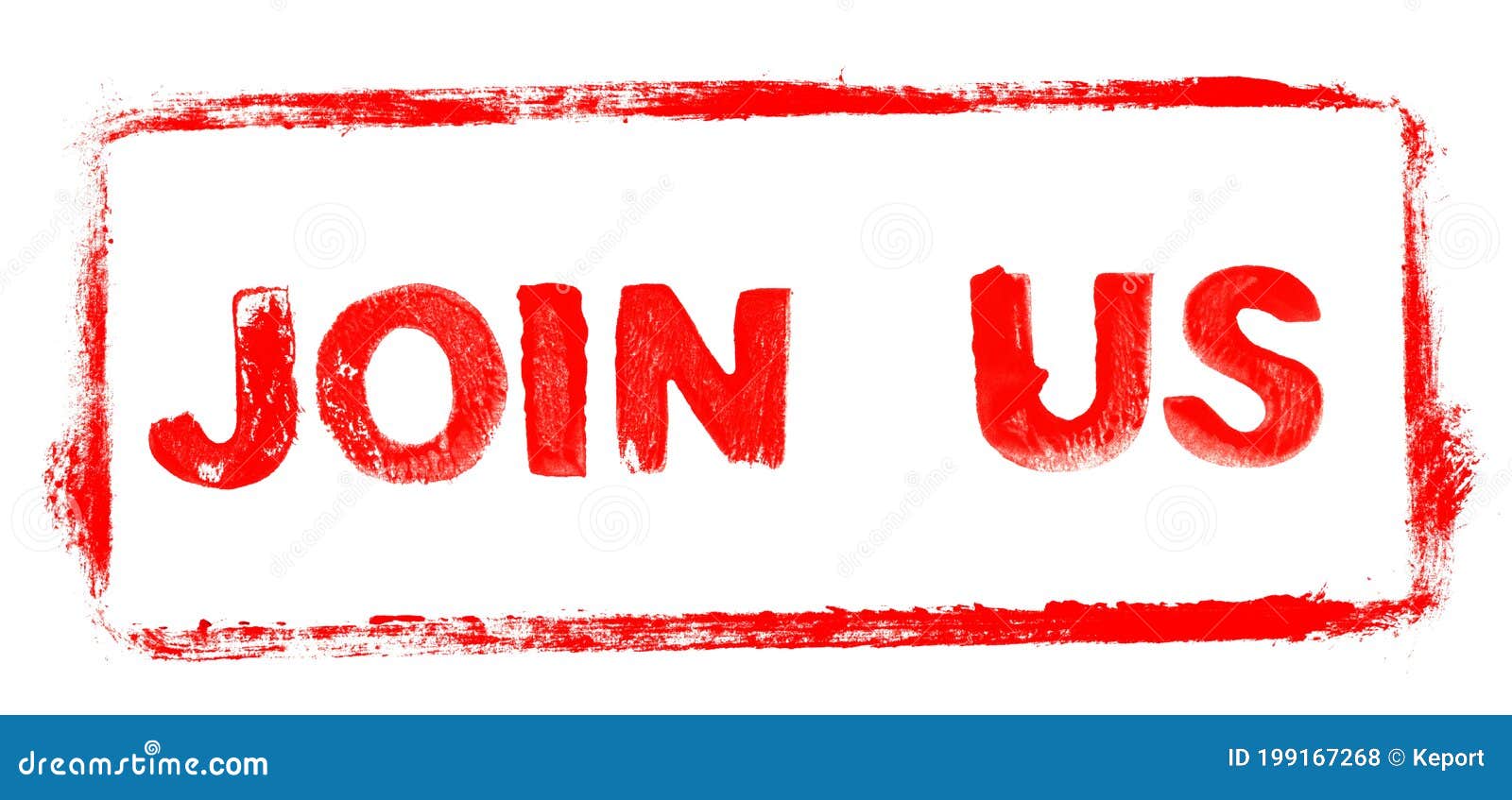 Red Stencil Frame: Join Us Banner Stock Illustration - Illustration of ...