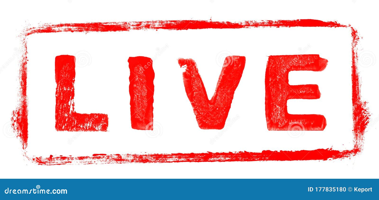 Red Stencil Frame: Livestream Banner Royalty-Free Stock Photo ...