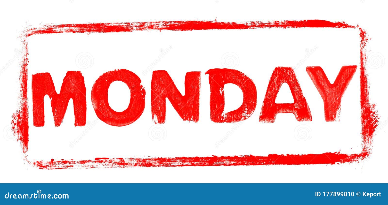 Red Stencil Frame: Monday Banner Stock Illustration - Illustration of ...