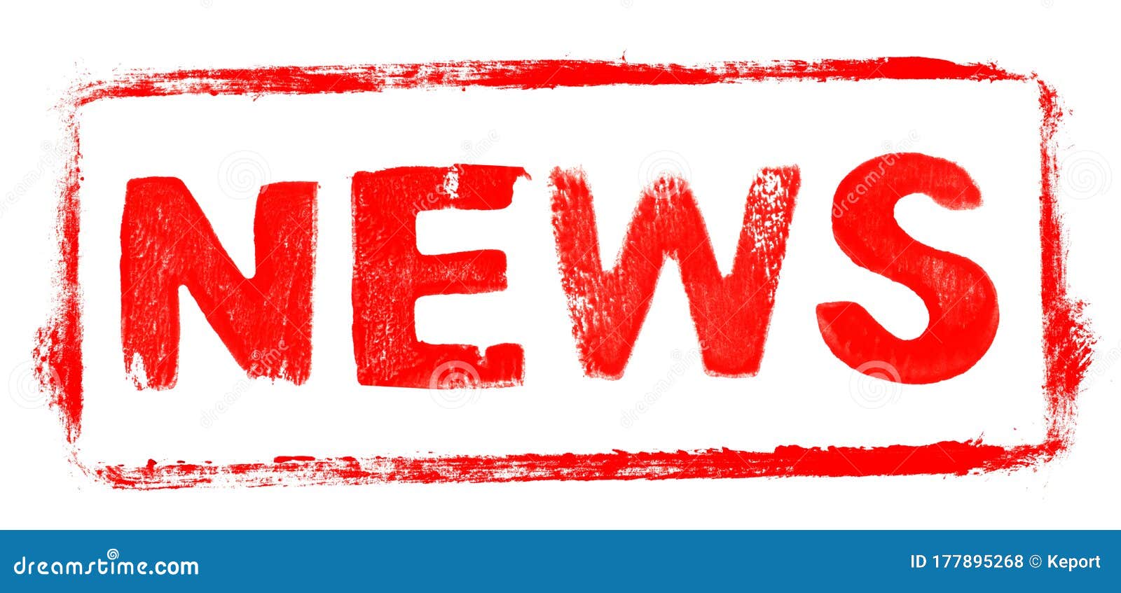 Red Stencil Frame: News Banner Stock Illustration - Illustration of ...