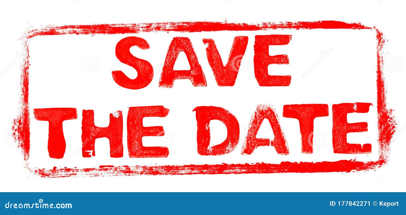 Red Stencil Frame: Save the Date Banner Stock Illustration ...