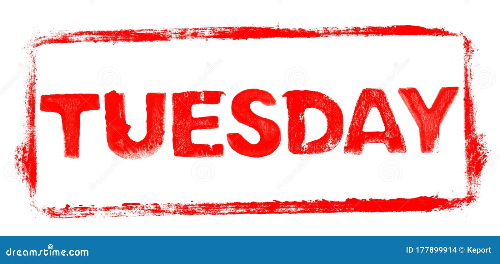 Red Stencil Frame: Tuesday Banner Stock Illustration - Illustration of ...