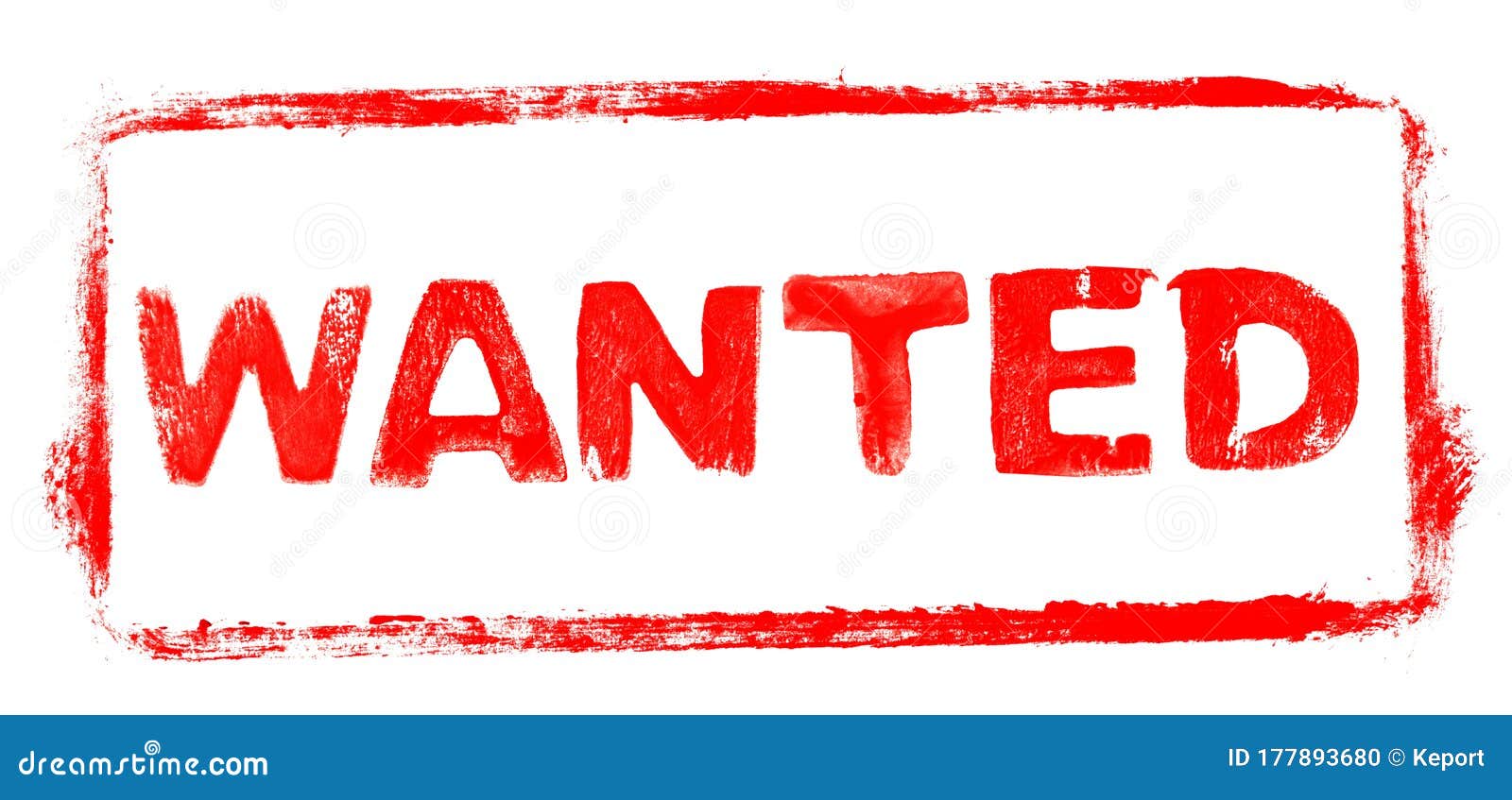 Red Stencil Frame: Wanted Banner Stock Illustration - Illustration of ...
