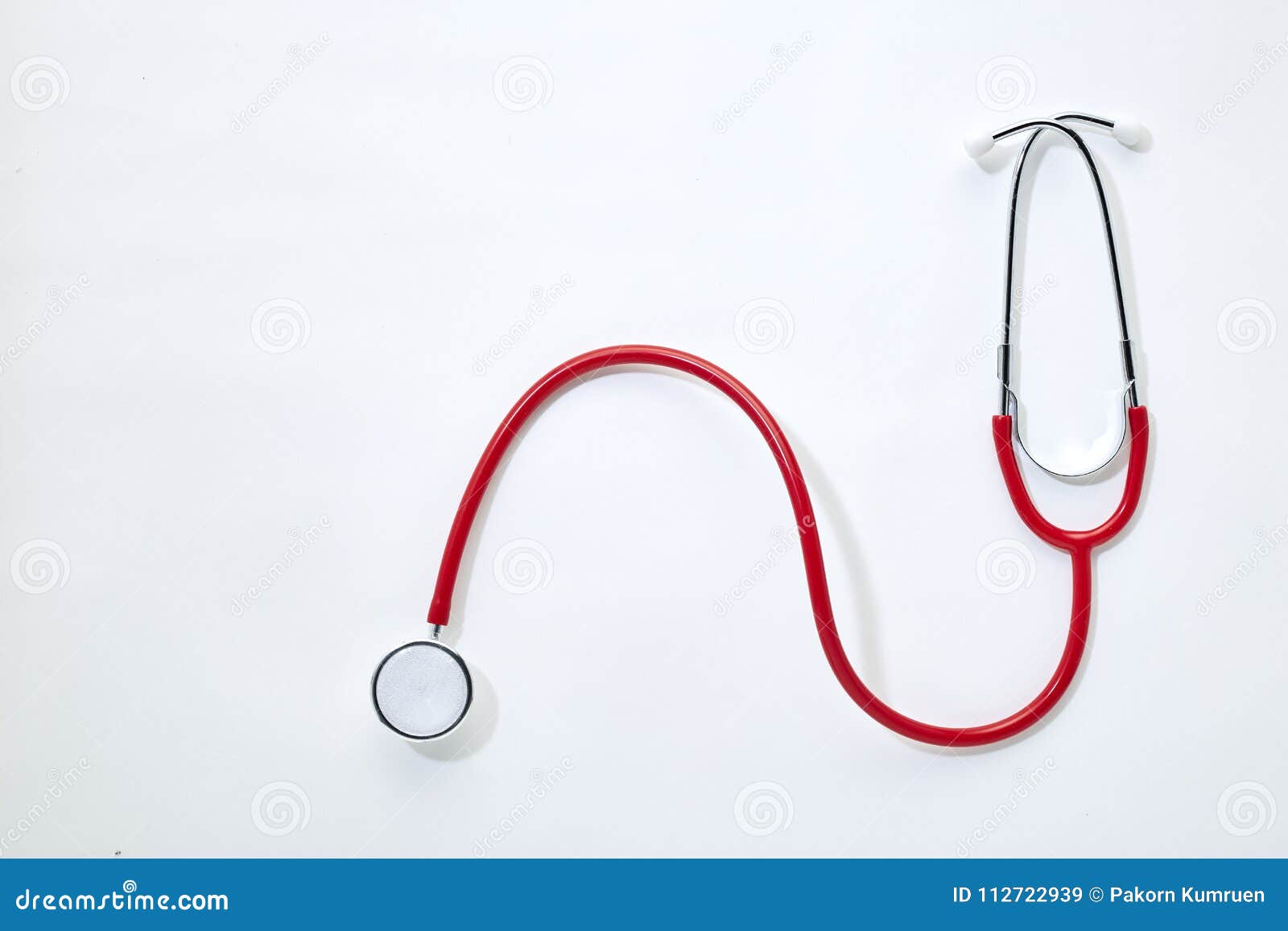 Red Stethoscope on White Background Stock Image - Image of disease ...