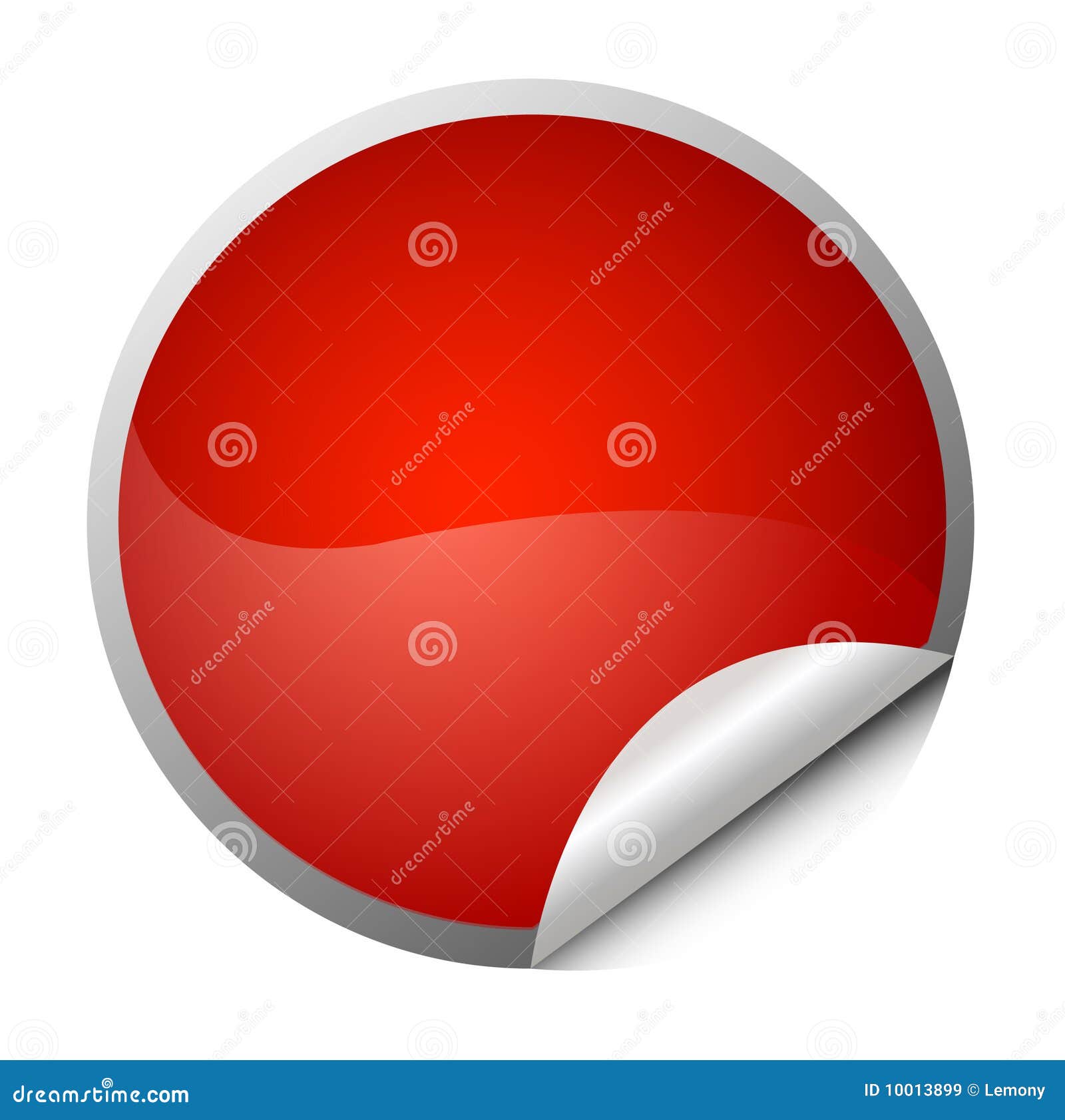 Red sticker stock vector. Illustration of vector, trendy - 10013899