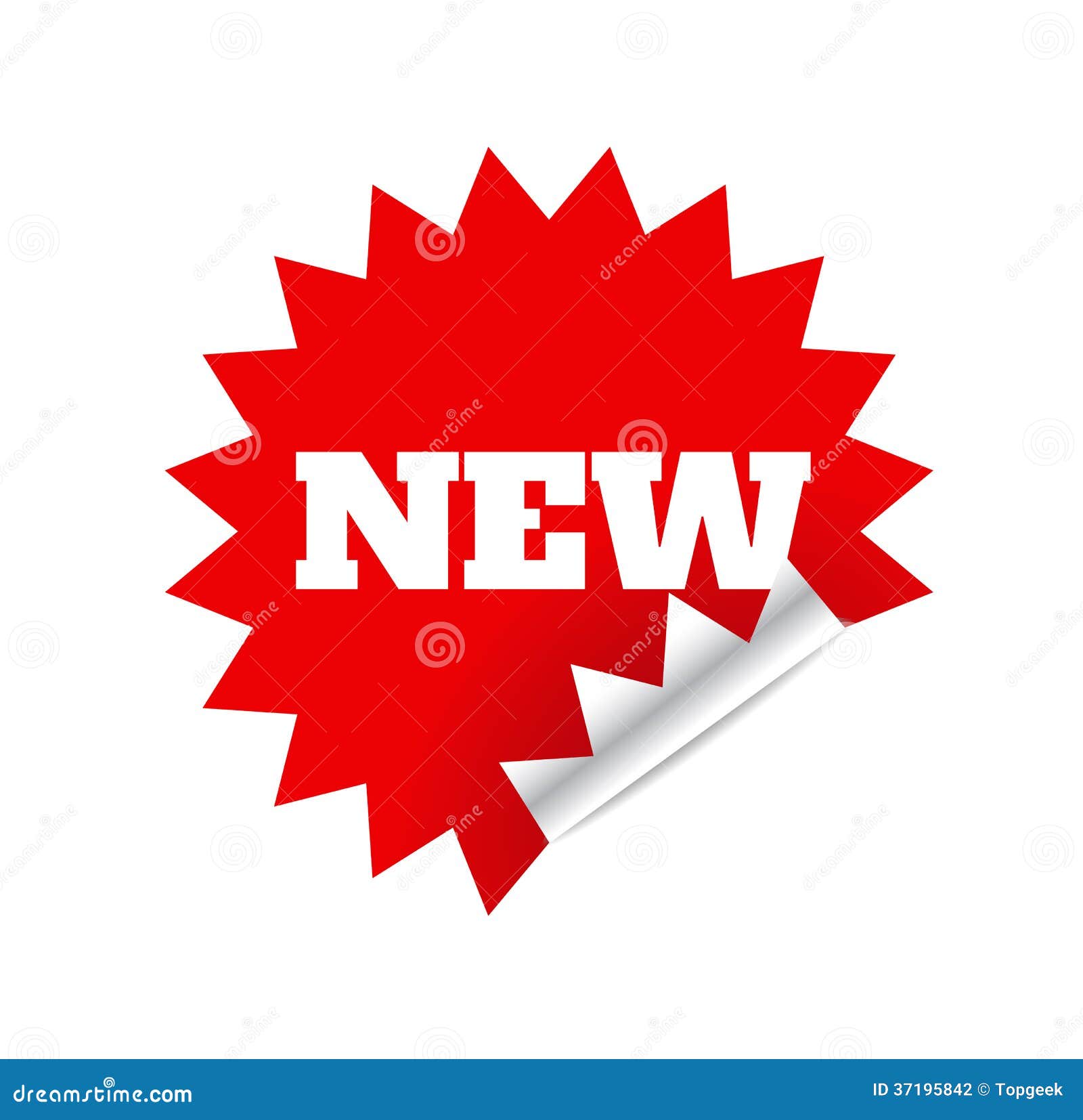 Red sticker stock vector. Illustration of offer, retail - 37195842