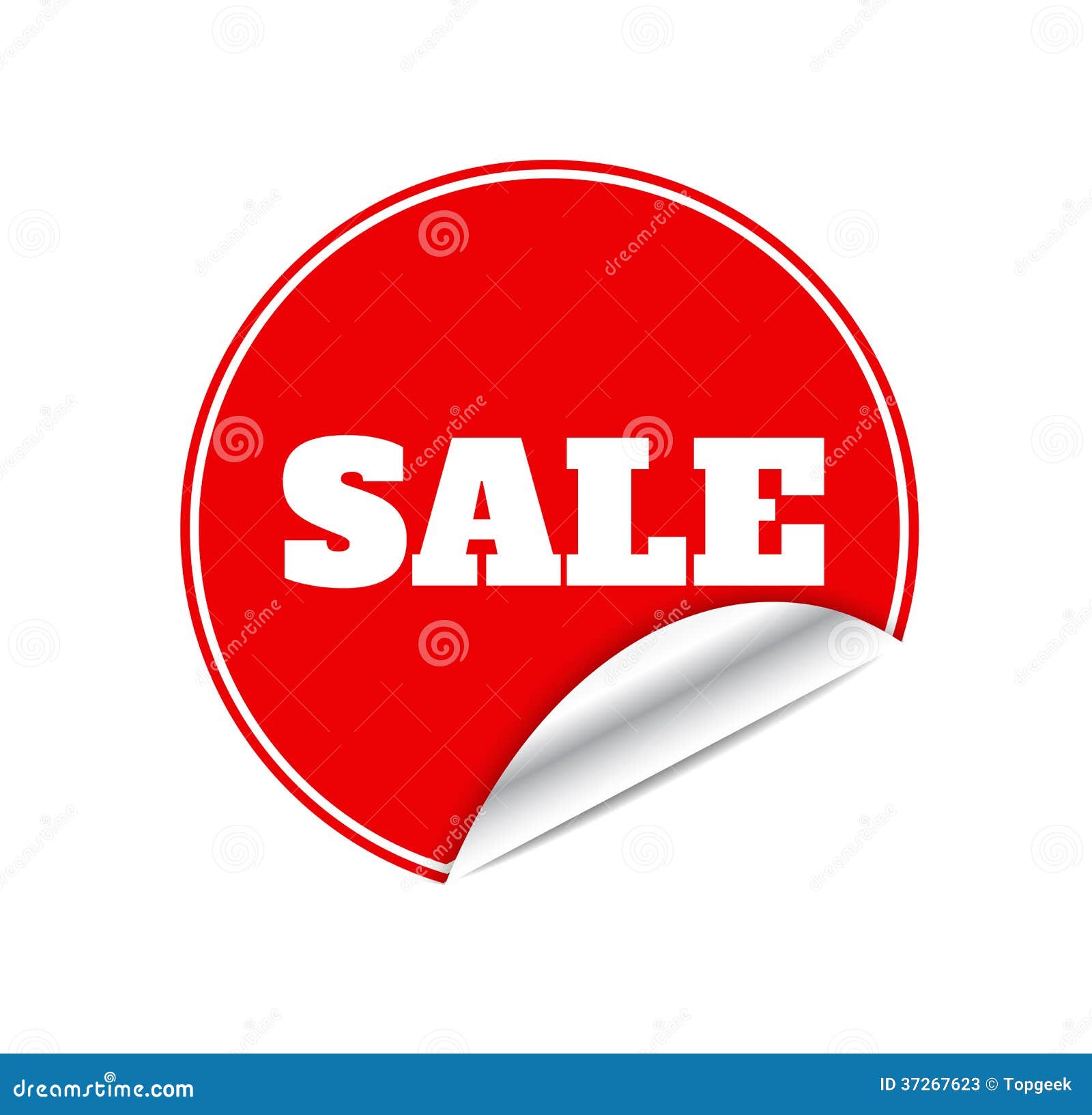 Red sticker stock vector. Illustration of message, note - 37267623