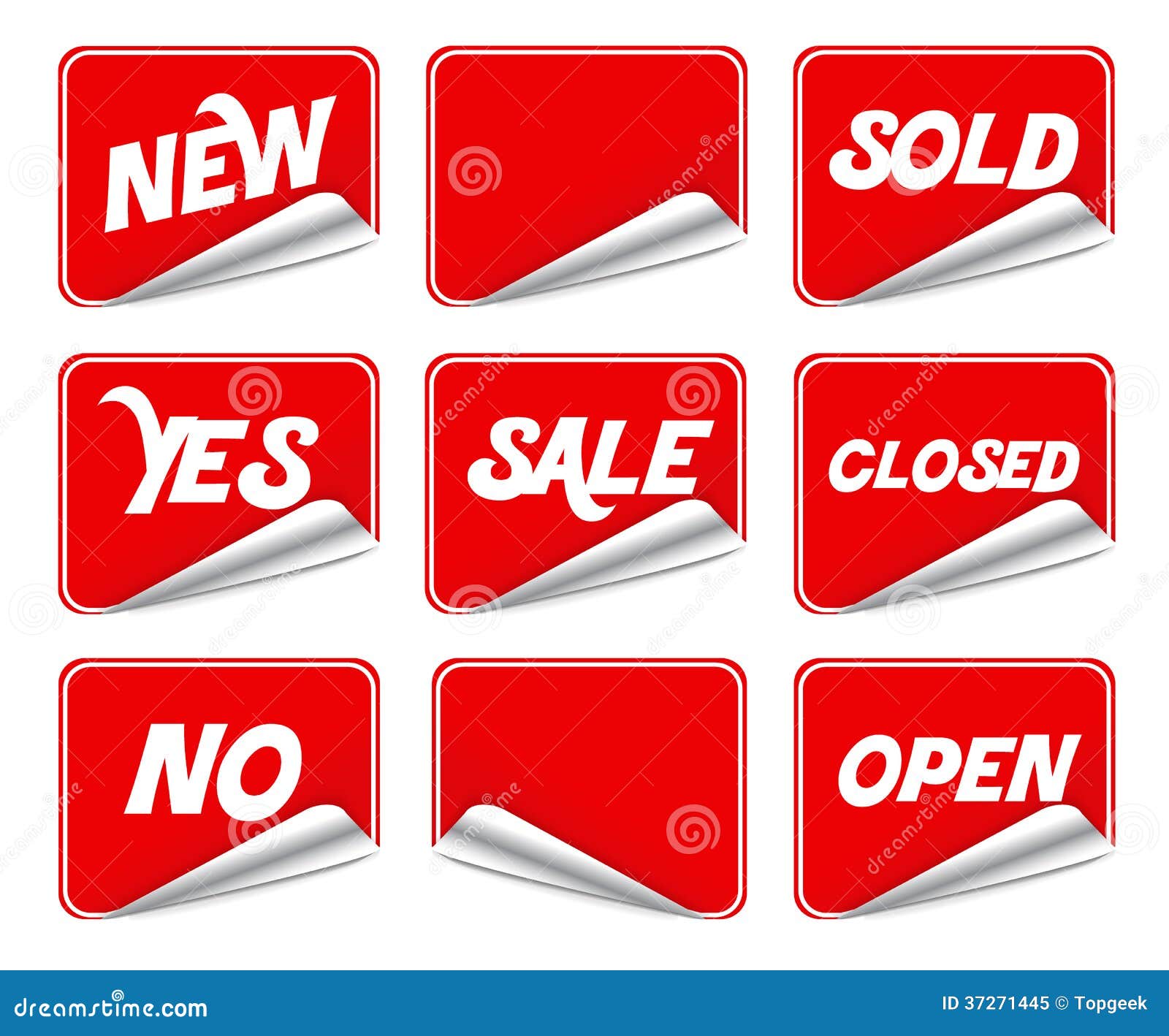 Red sticker stock vector. Illustration of round, label - 37271445