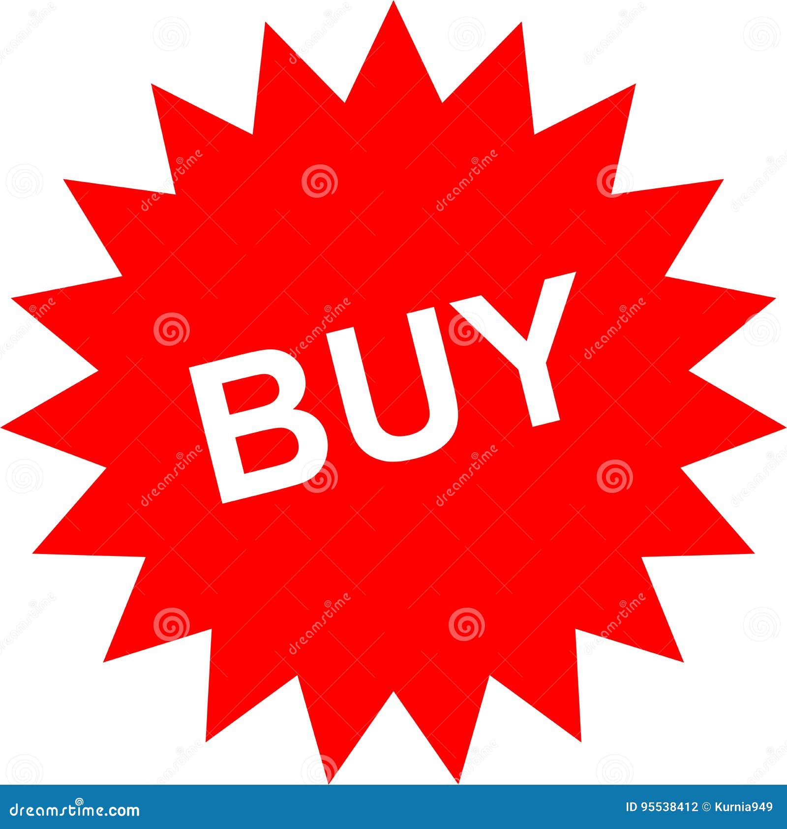 Red sticker with Buy text stock illustration. Illustration of commerce ...