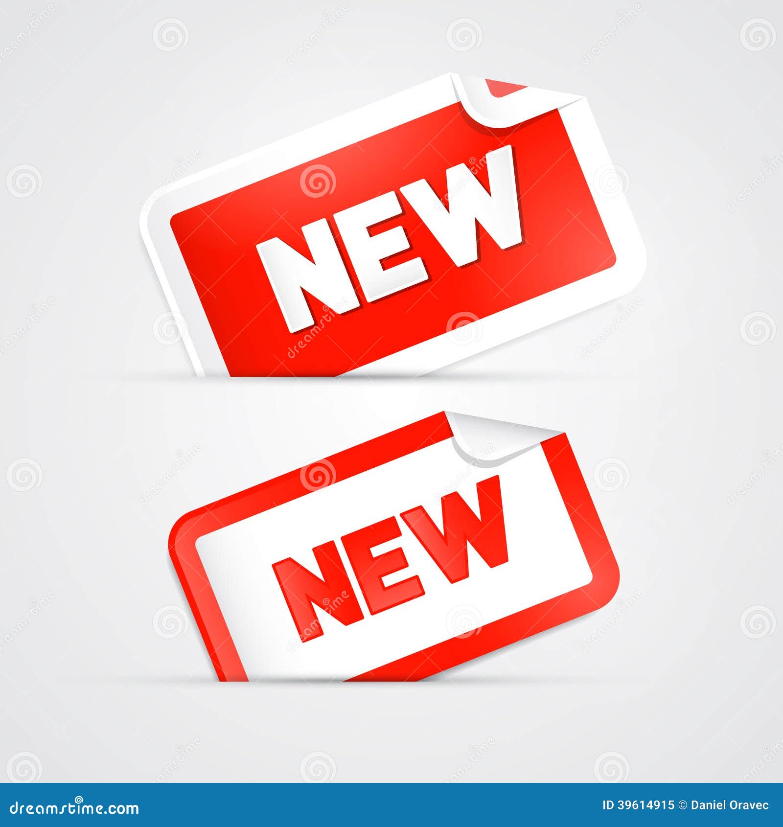 Red Sticker, Label, Tag with New Title Stock Vector - Illustration of ...
