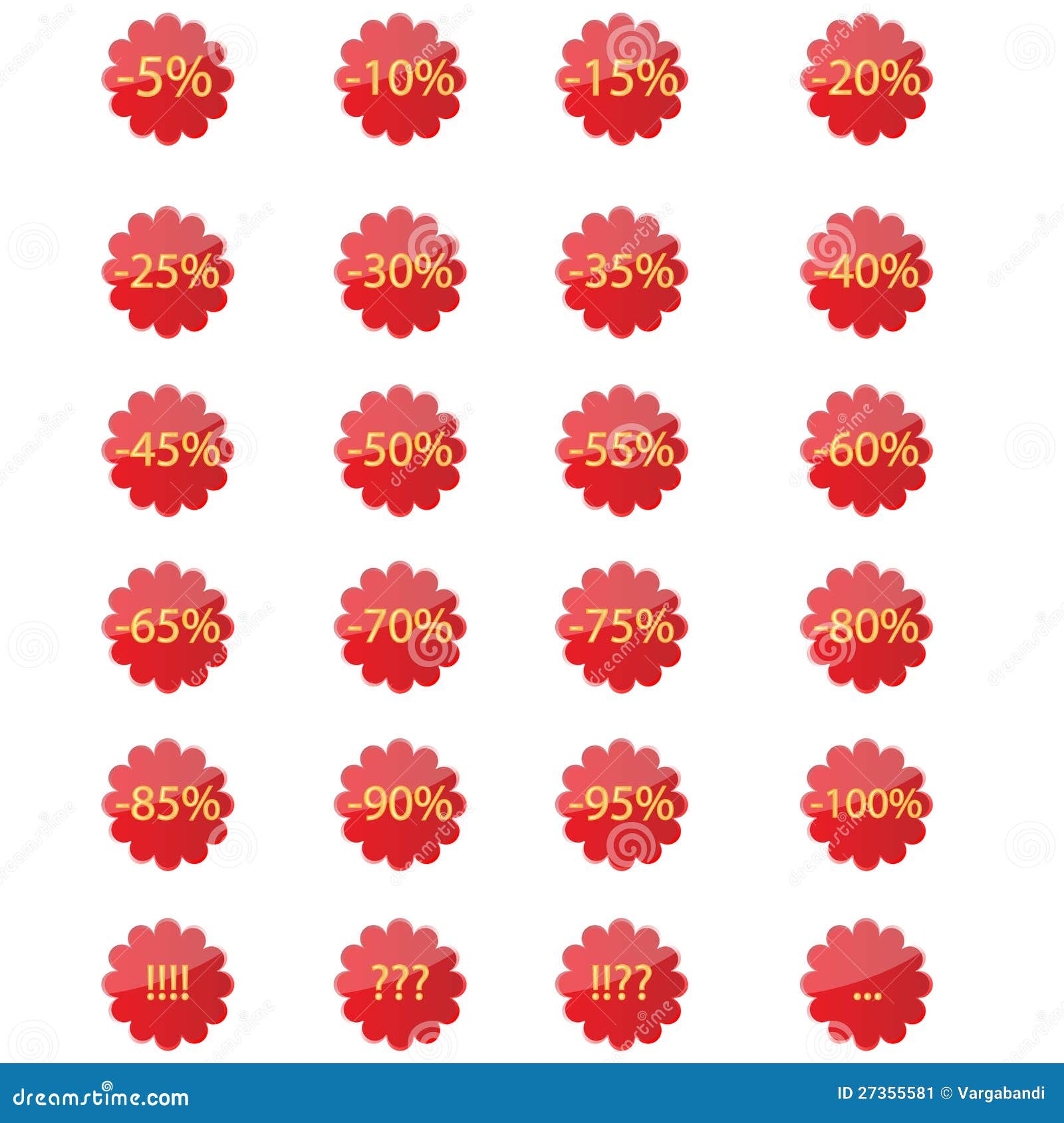 Red stickers stock illustration. Illustration of gift - 27355581