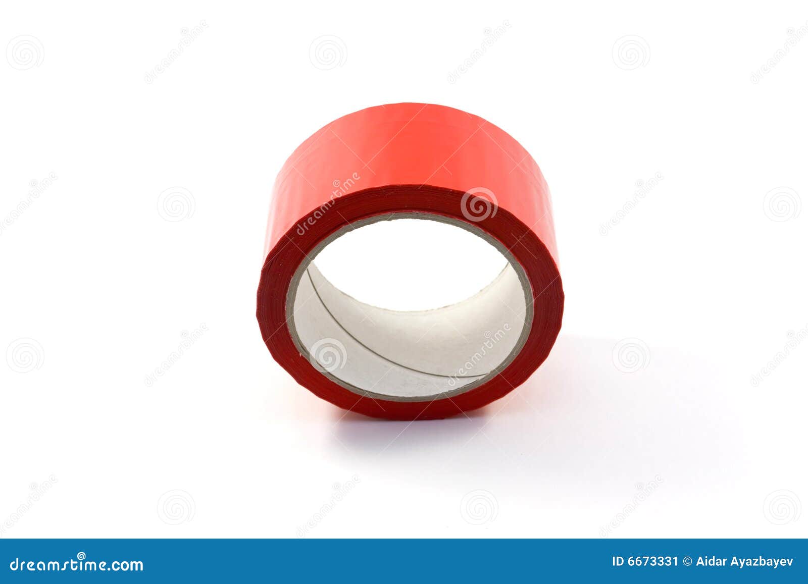 Red sticky tape stock image. Image of white, isolated - 6673331