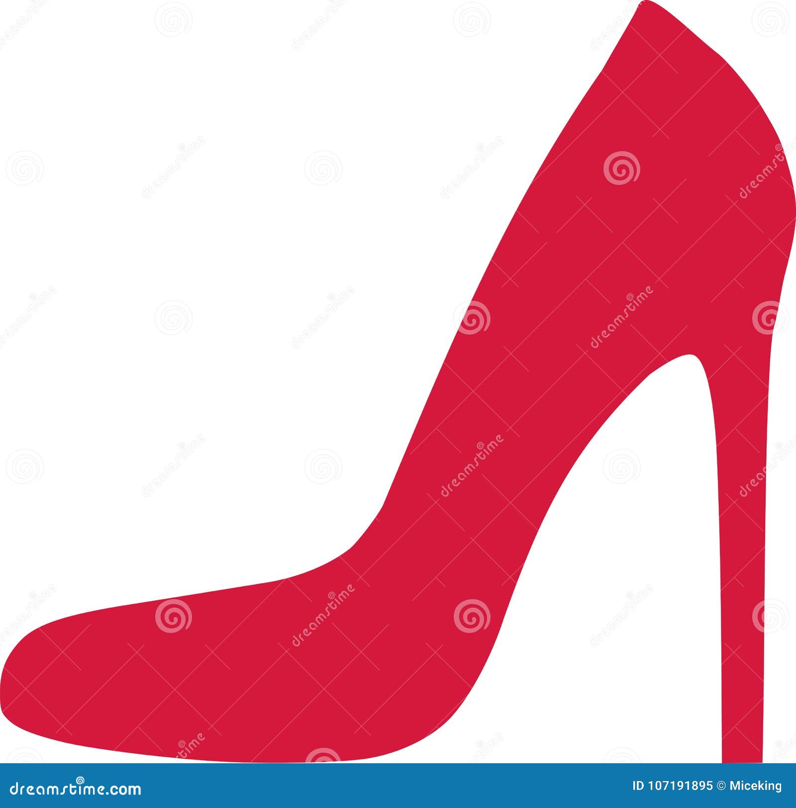 Red stiletto shoe stock vector. Illustration of vector - 107191895
