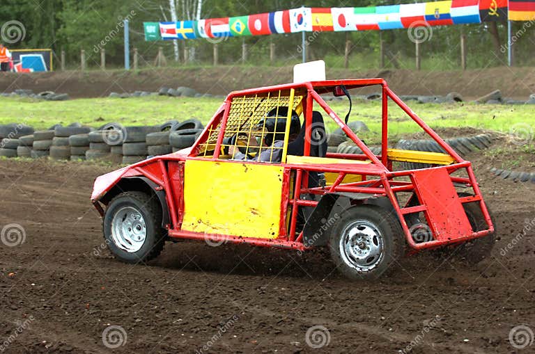 Red stock car stock image. Image of finish, bump, round - 4849951