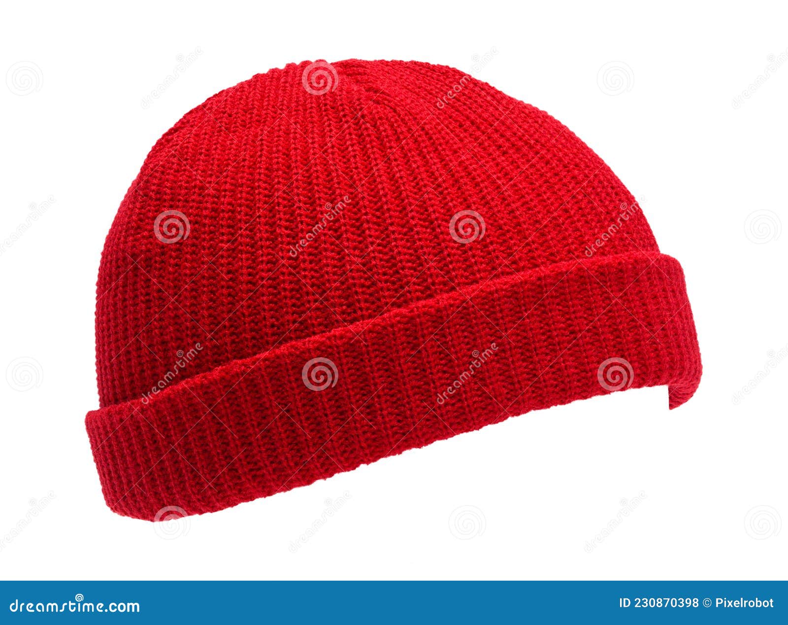 Red Stocking Hat Side View stock photo. Image of knitted - 230870398