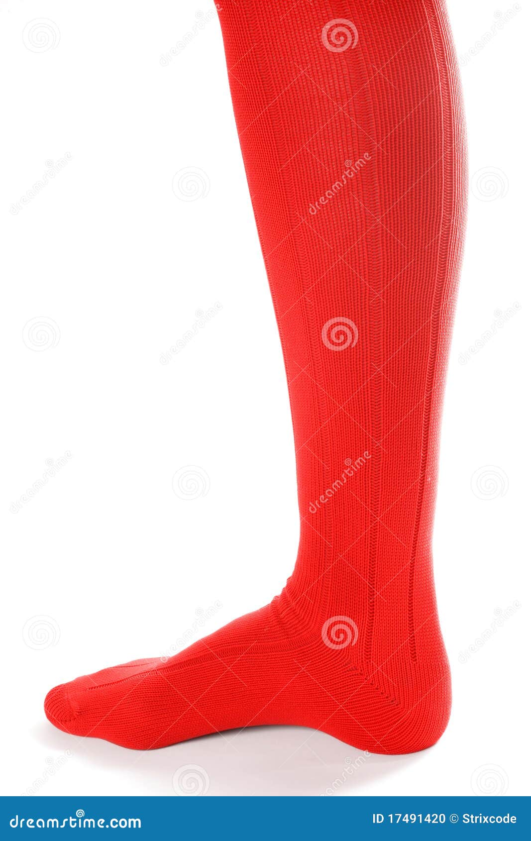 Red stocking over white stock photo. Image of stripe - 17491420