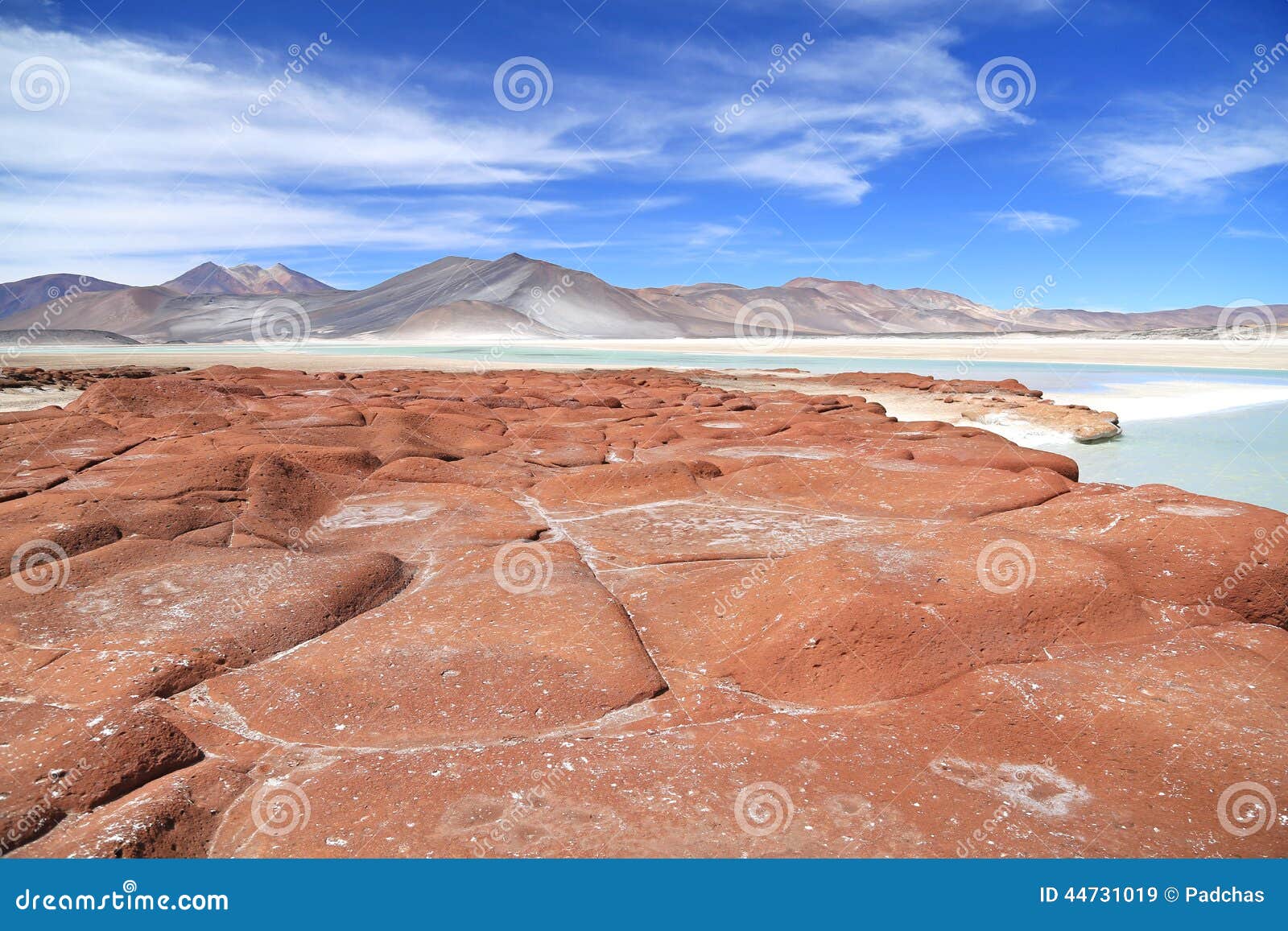 Red Stone in Atacama Desert , Chile Stock Image - Image of majestic ...