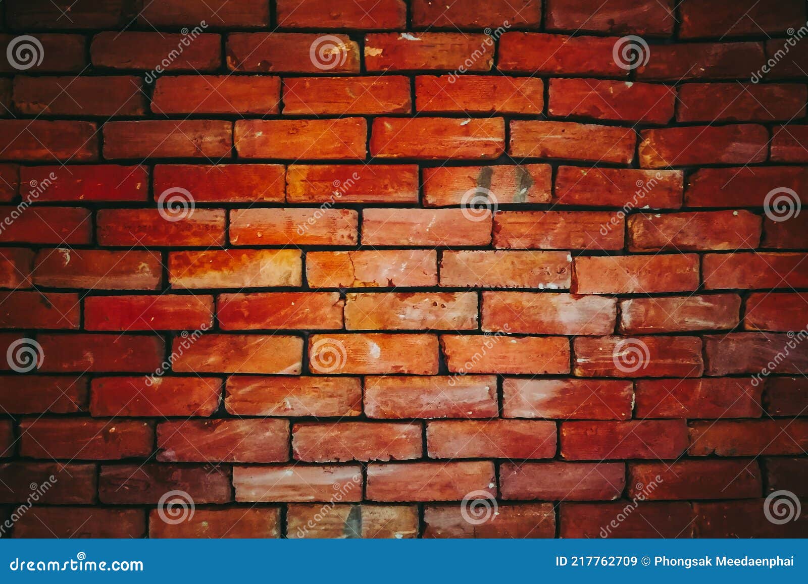 Red Stone Brick Wall for Background or Backdrop. Stock Image - Image of ...