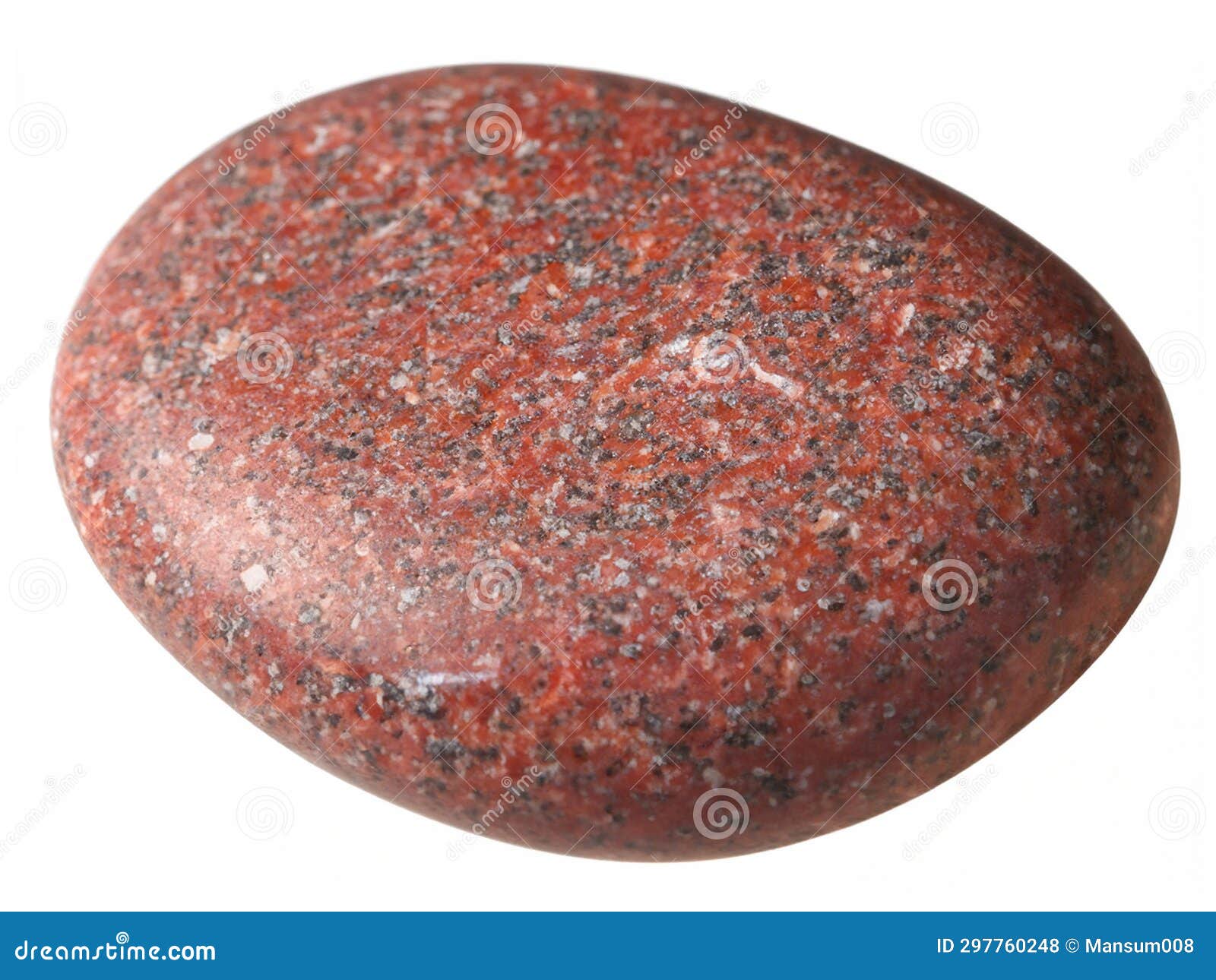 A Red Stone Isolated on White Background Stock Photo - Image of ...