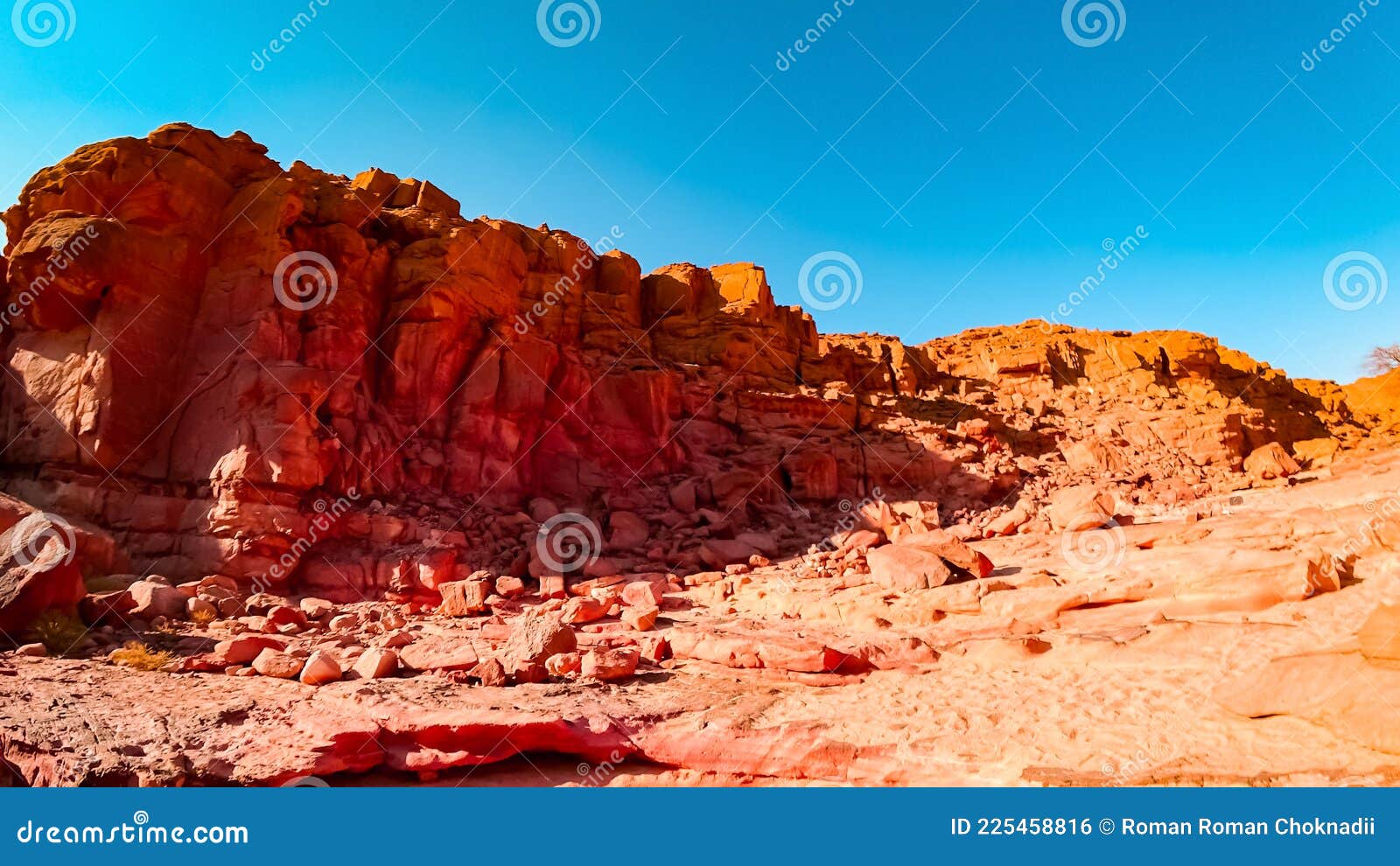 Stone Mountain Which is Located in a Deserted Canyon Stock Photo ...