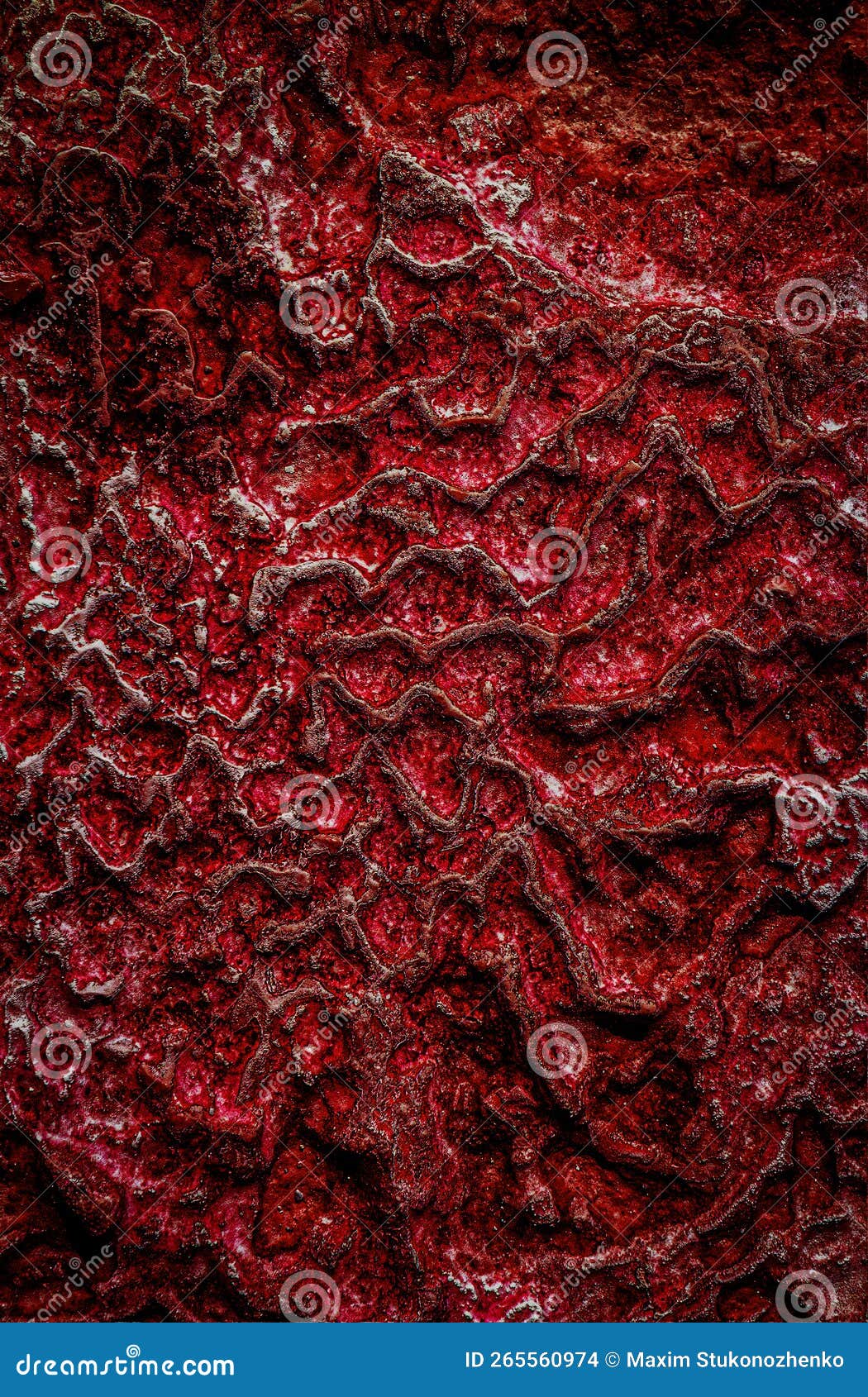 Red Stone Texture Covered with Calcium Deposits. Pamukale Texture Stock ...