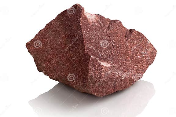 A red stone stock photo. Image of rock, rough, studio - 285551640