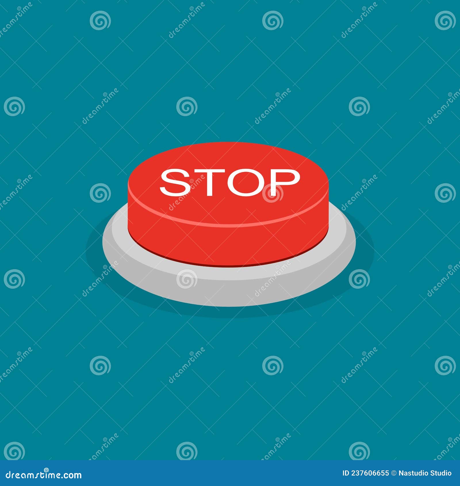 Red Stop Button. Stop Concept. Vector Illustration Stock Vector ...