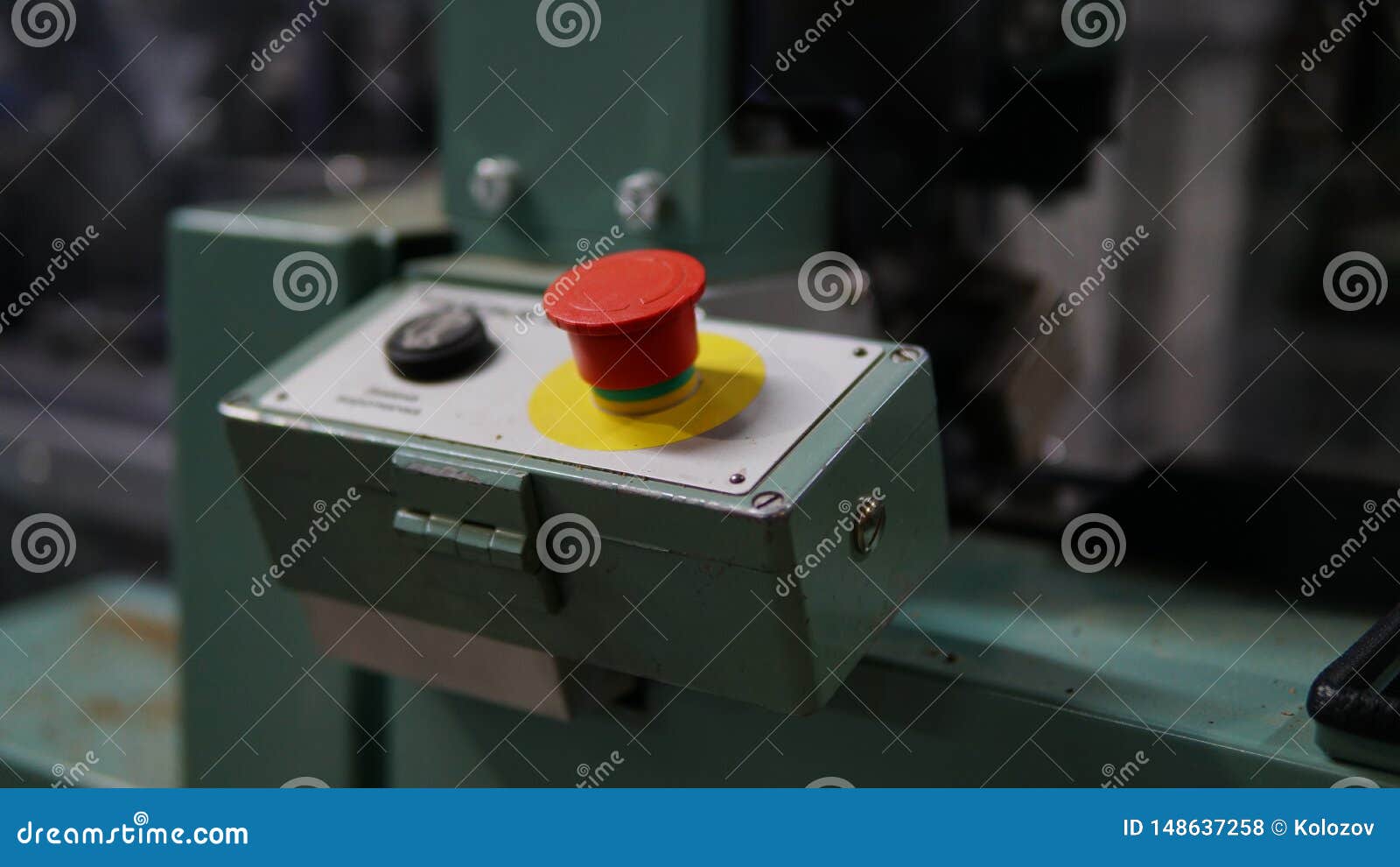 Red Stop Button for Industrial Process with Another Button Stock Photo ...