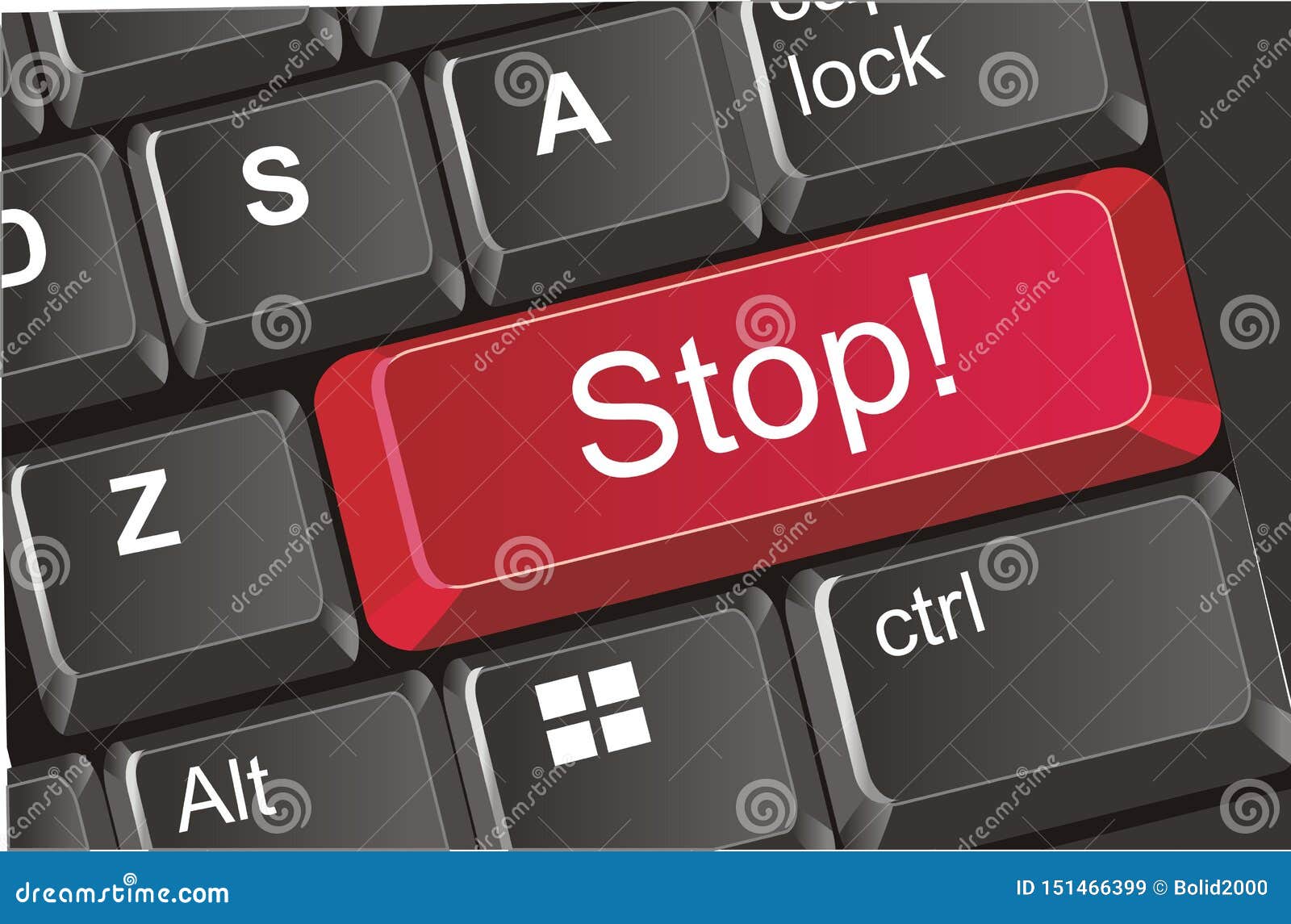 One stop button editorial stock image. Illustration of keys - 151466399