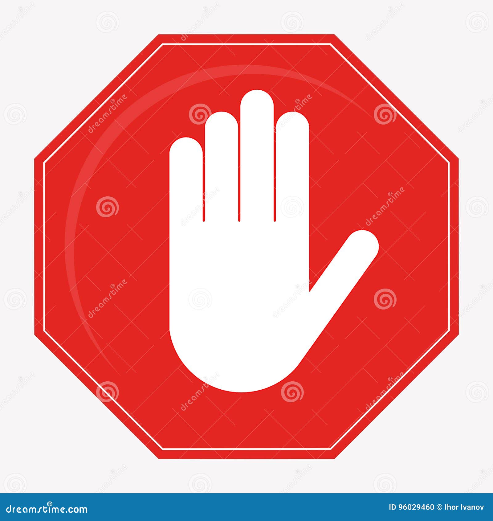 Red stop sign arm STOP stock illustration. Illustration of danger ...