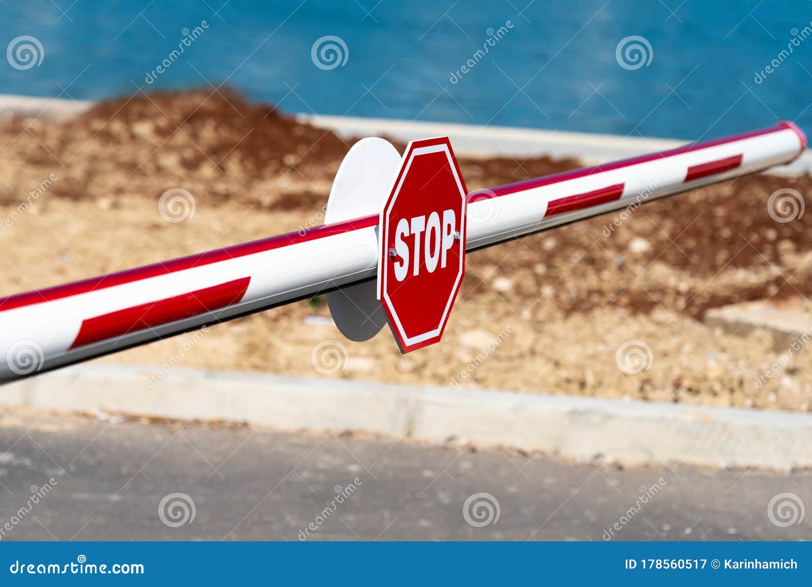 Stop Barrier Easy To Edit And Apply. Traffic Signs. Set Of Road Signs ...