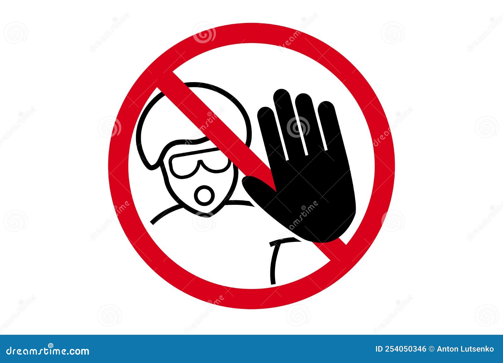 Red Stop Sign with Hand Symbol, Do Not Touch or Dont Enter Please Stock ... Red Stop Sign with Hand Symbol, Do Not Touch or Dont Enter Please Stock ...