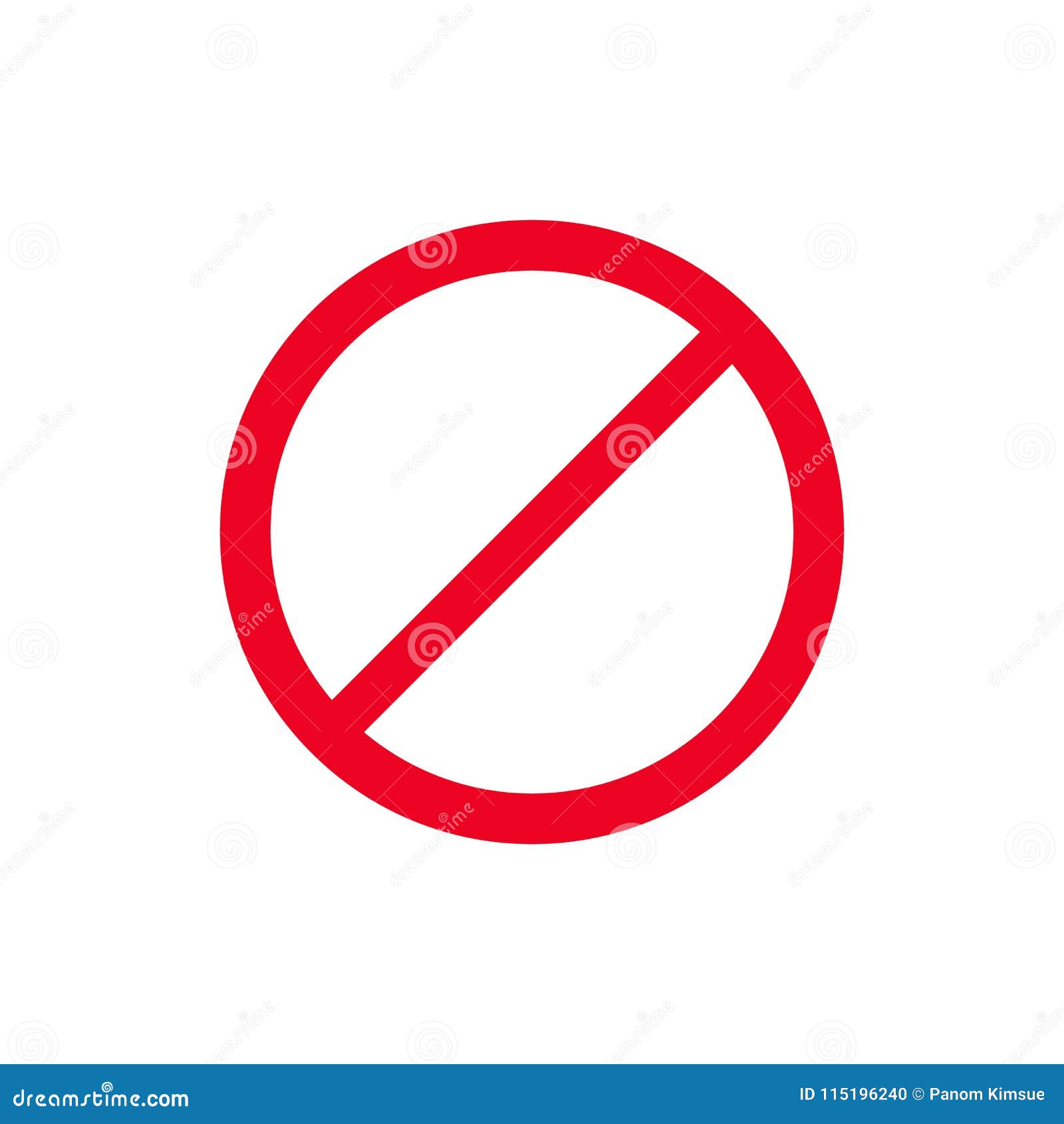 Red Stop Sign Icon Isolate on White Background Vector Illustration.Dont ...