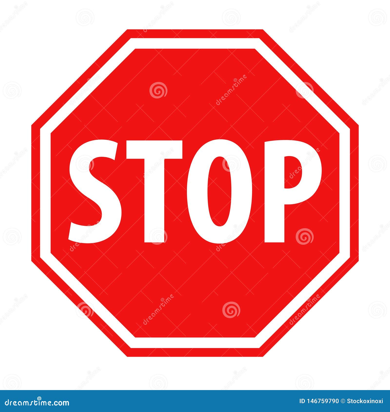 Red Stop Sign Icon Vector Illustration Stock Vector - Illustration of ...