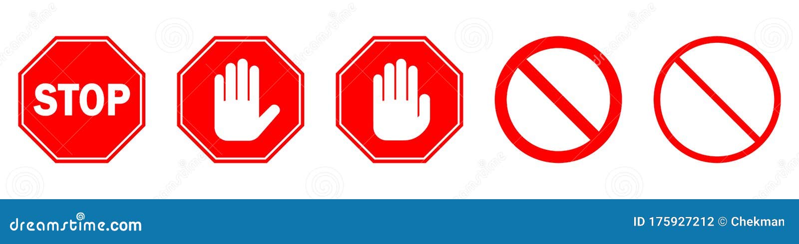 Red STOP Sign Isolated. Vector Stop Hand Sign Stock Illustration ...