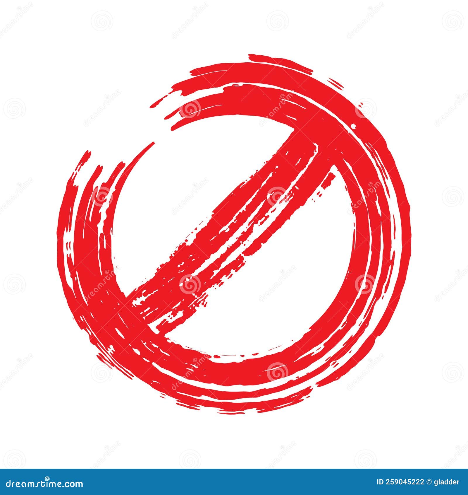 Red Stop Sign Painted with Brush, Vector Stock Vector - Illustration of ...