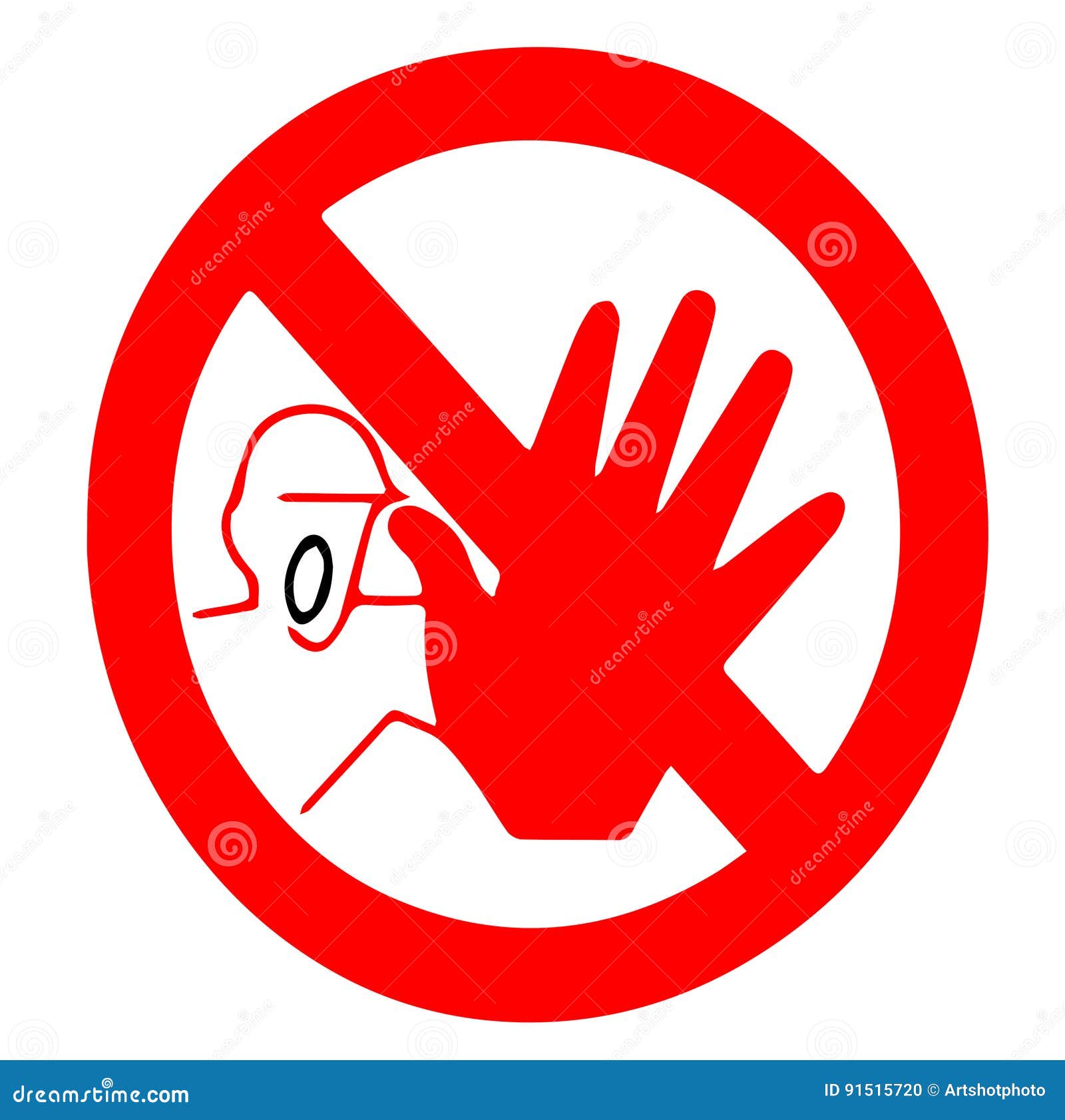 Red Stop Sign for Prohibited Activities Stock Illustration ...