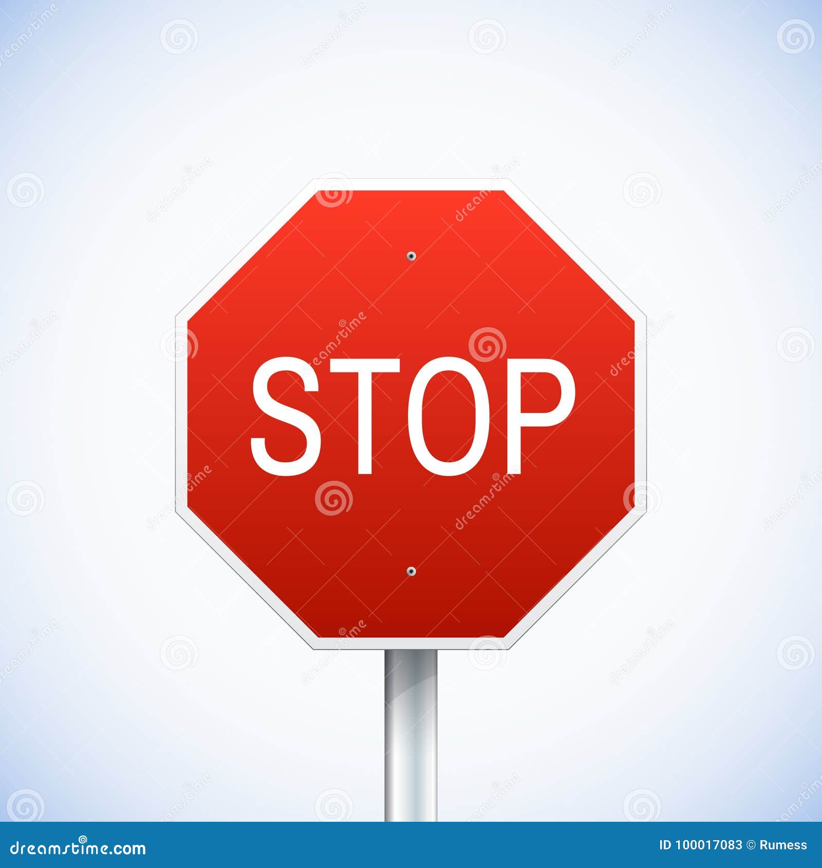 Red stop sign stock vector. Illustration of attention - 100017083