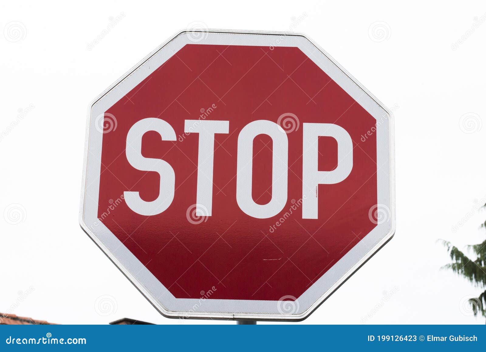 Red stop sign in traffic stock image. Image of route - 199126423