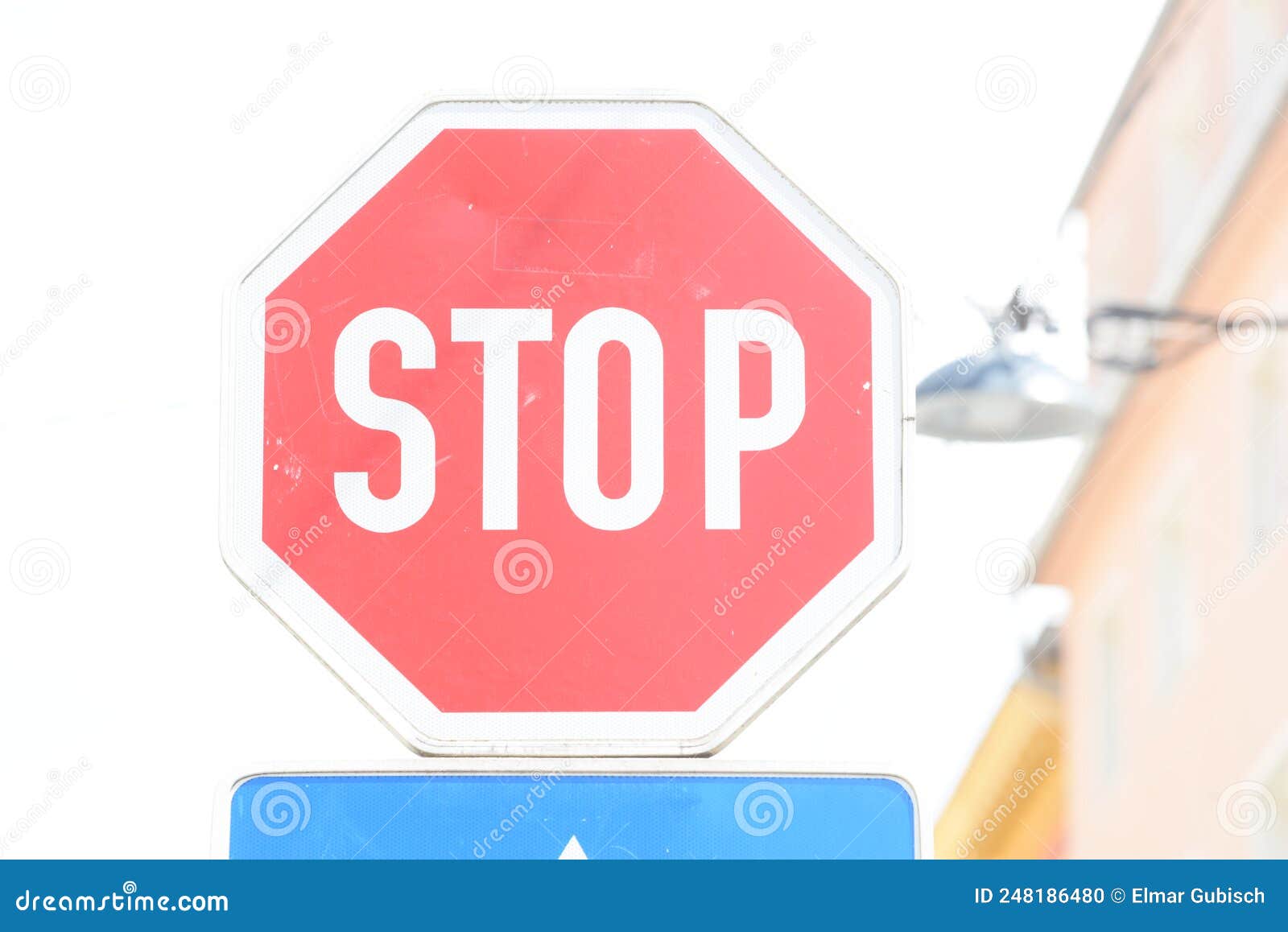 Red stop sign in traffic stock photo. Image of automobile - 248186480