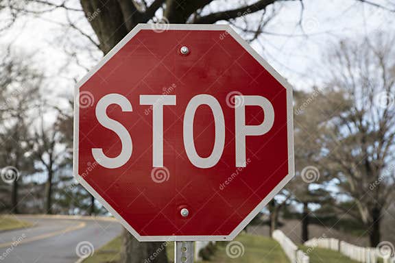 Red Stop Sign stock photo. Image of clear, post, street - 87691366