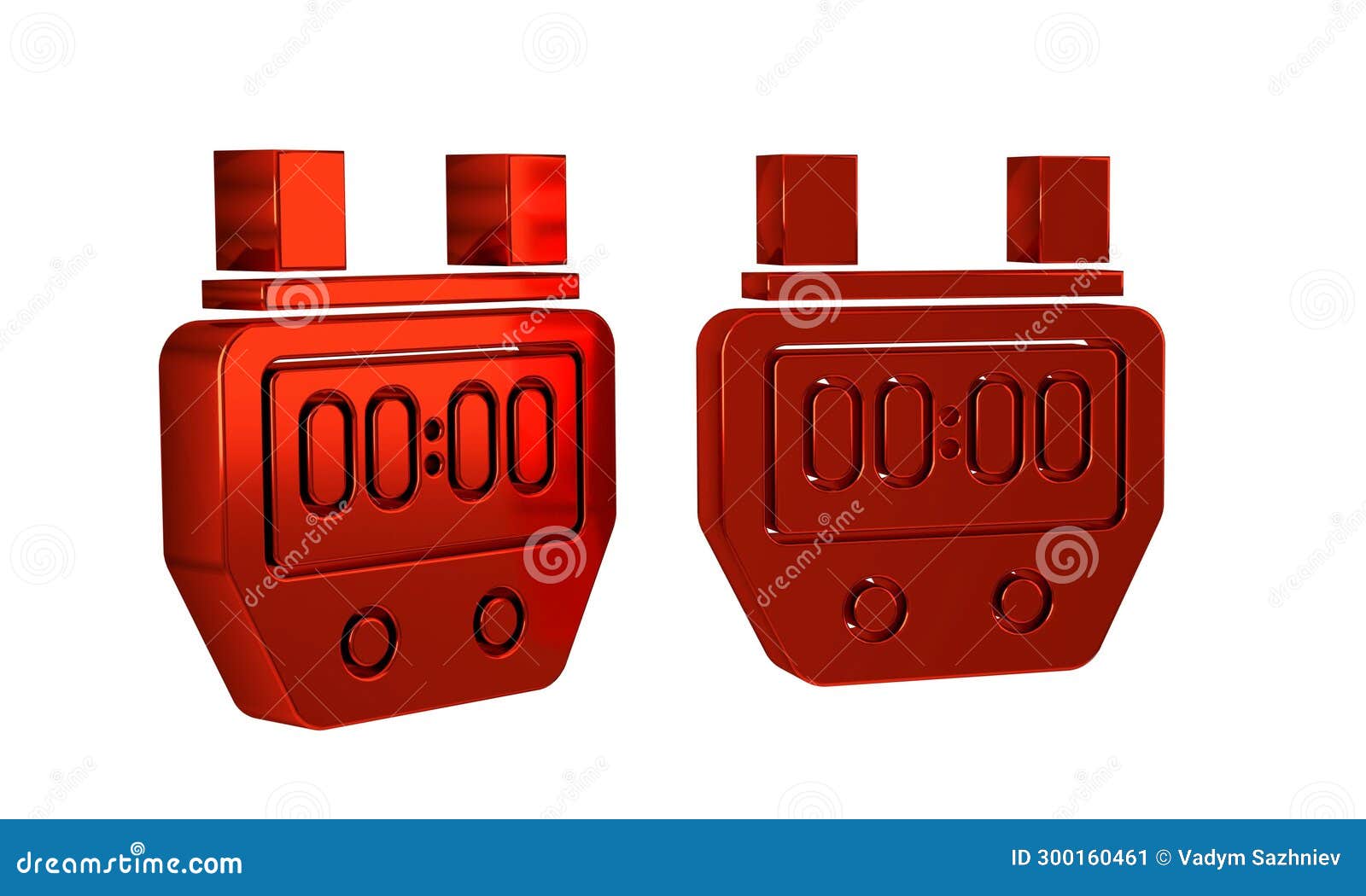 Red Stopwatch Icon Isolated on Transparent Background. Time Timer Sign ...