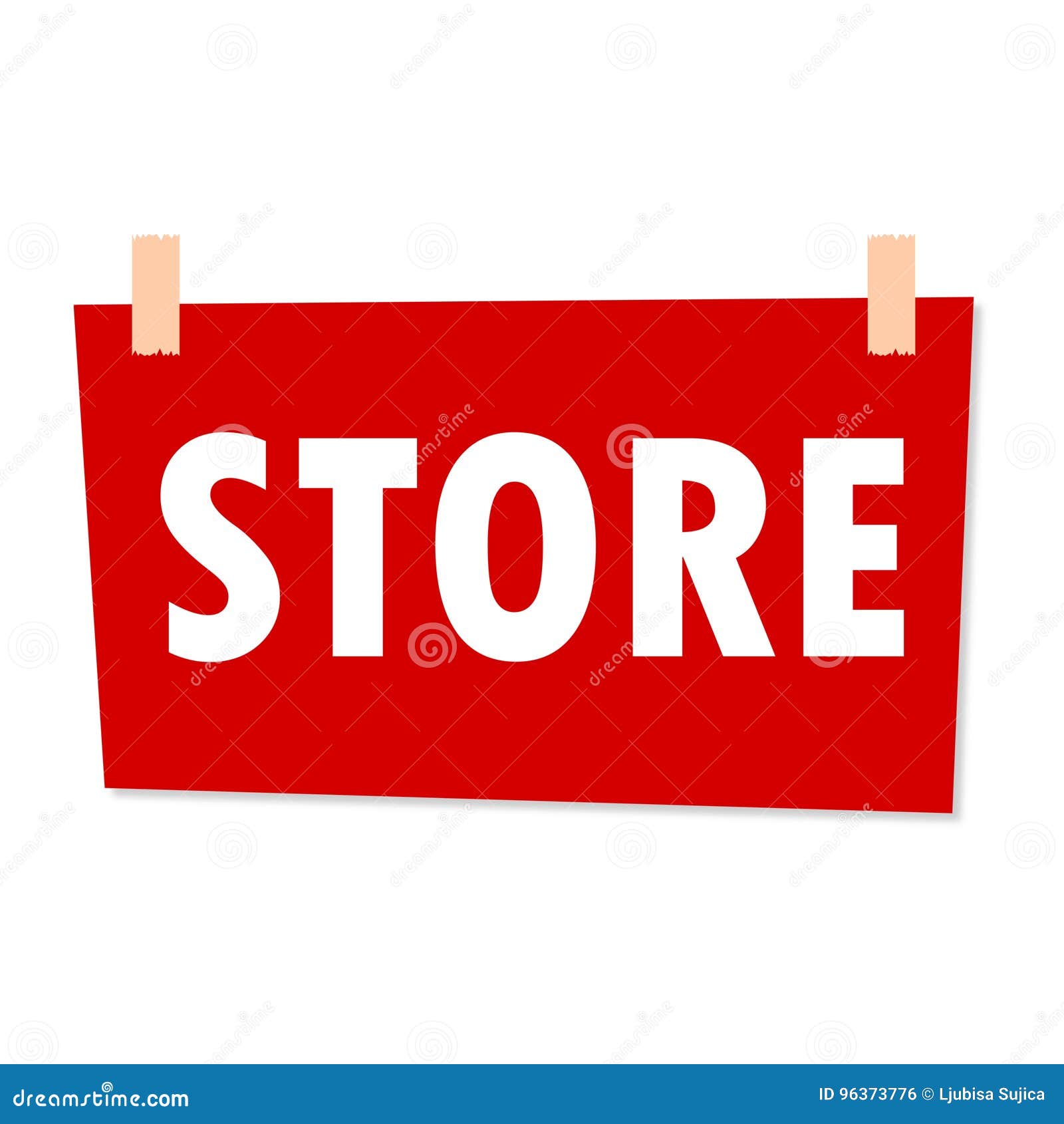 Red Store Sign - Illustration Stock Vector - Illustration of background ...