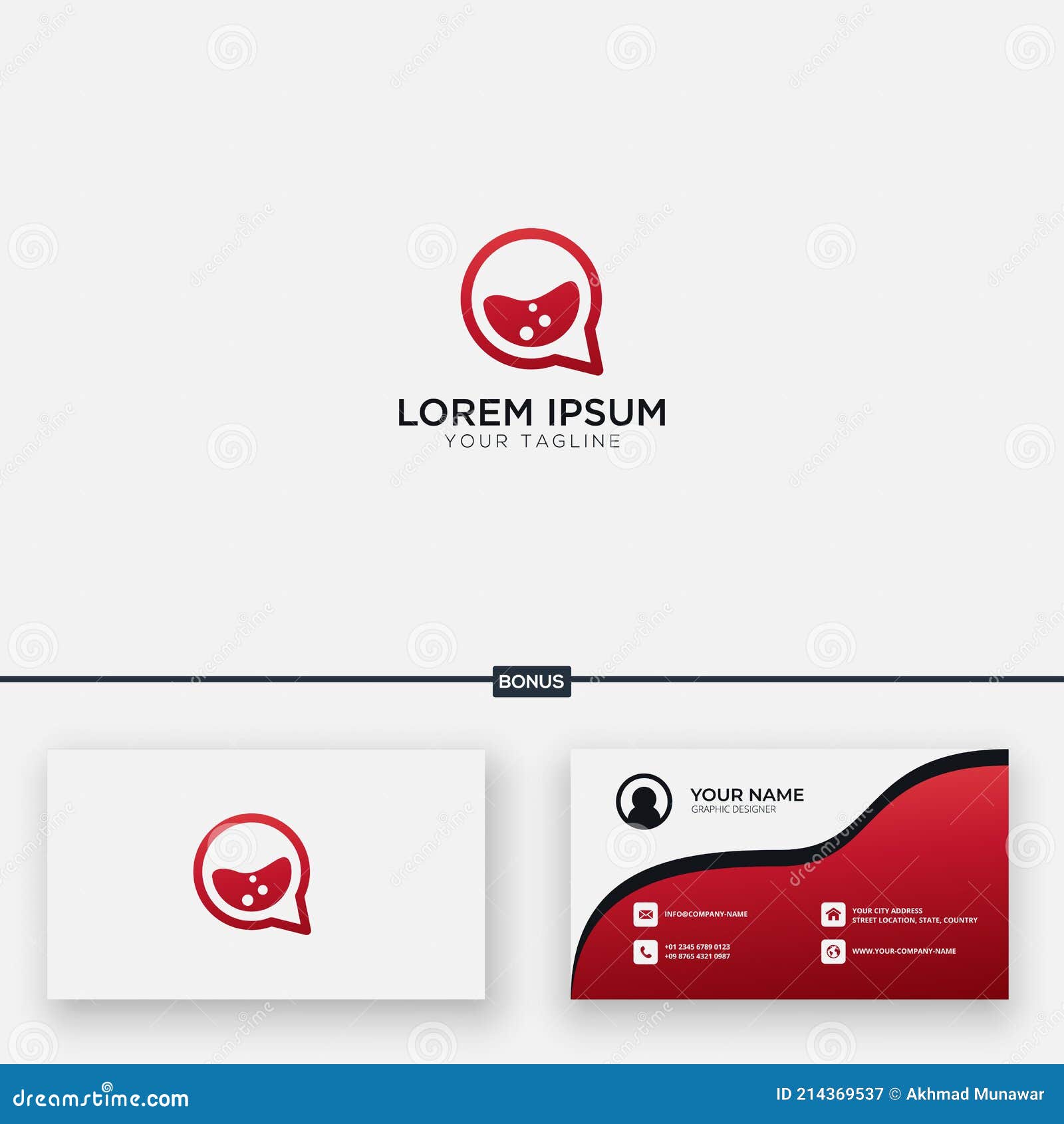 Red Story Lab Communication Chat Logo Vector Stock Vector ...