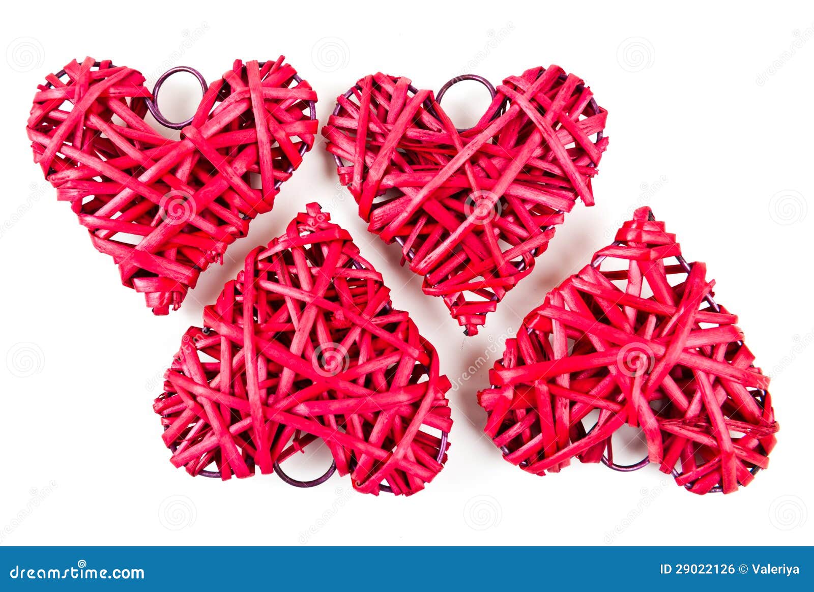 Red straw hearts stock photo. Image of handmade, tied - 29022126