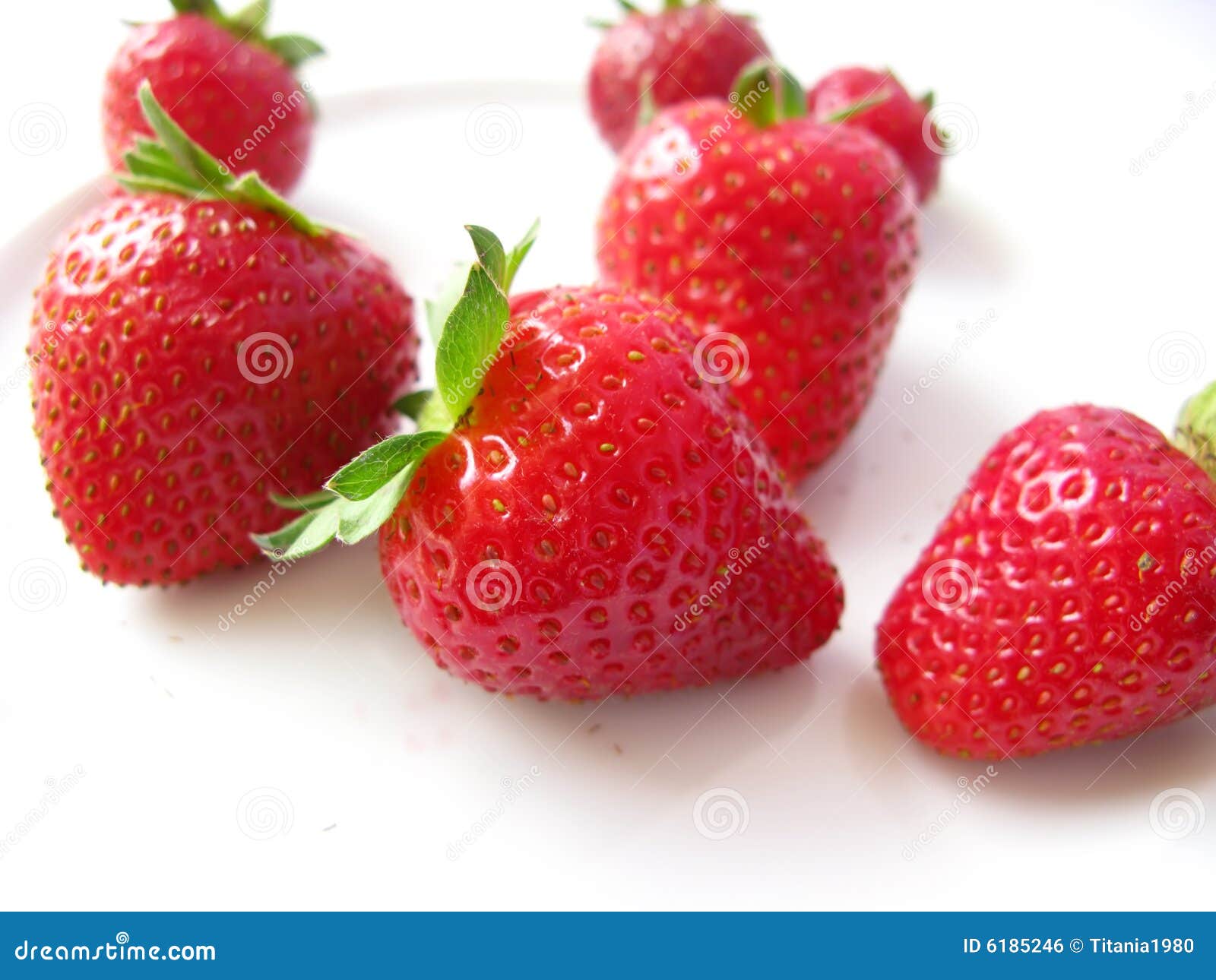 Red strawberries isolated stock photo. Image of healthy - 6185246